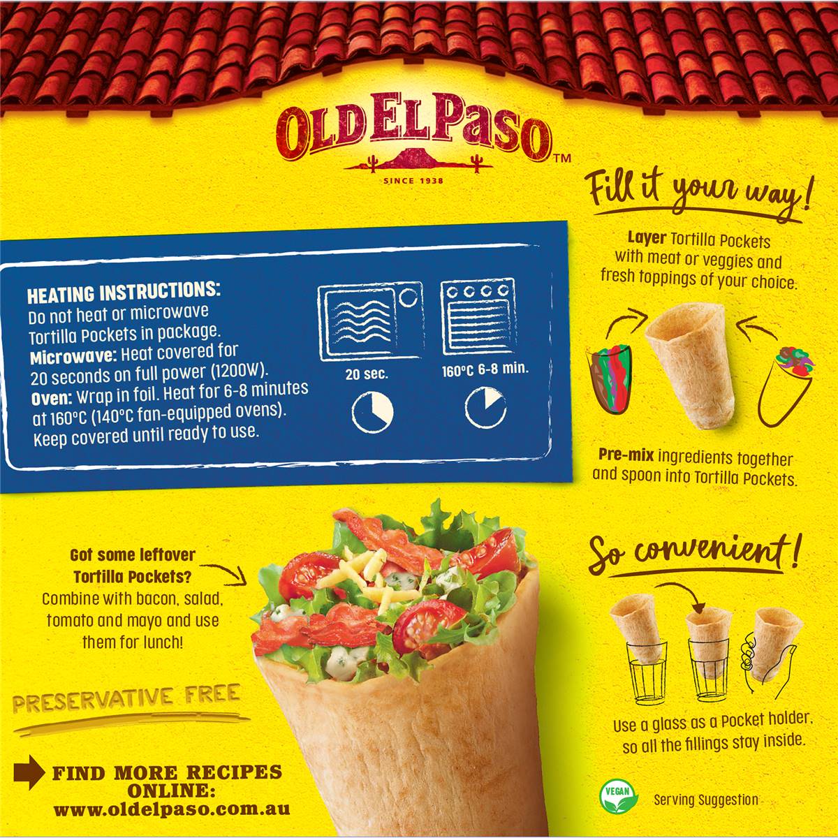 Old El Paso Tortilla Pockets 223g | Woolworths