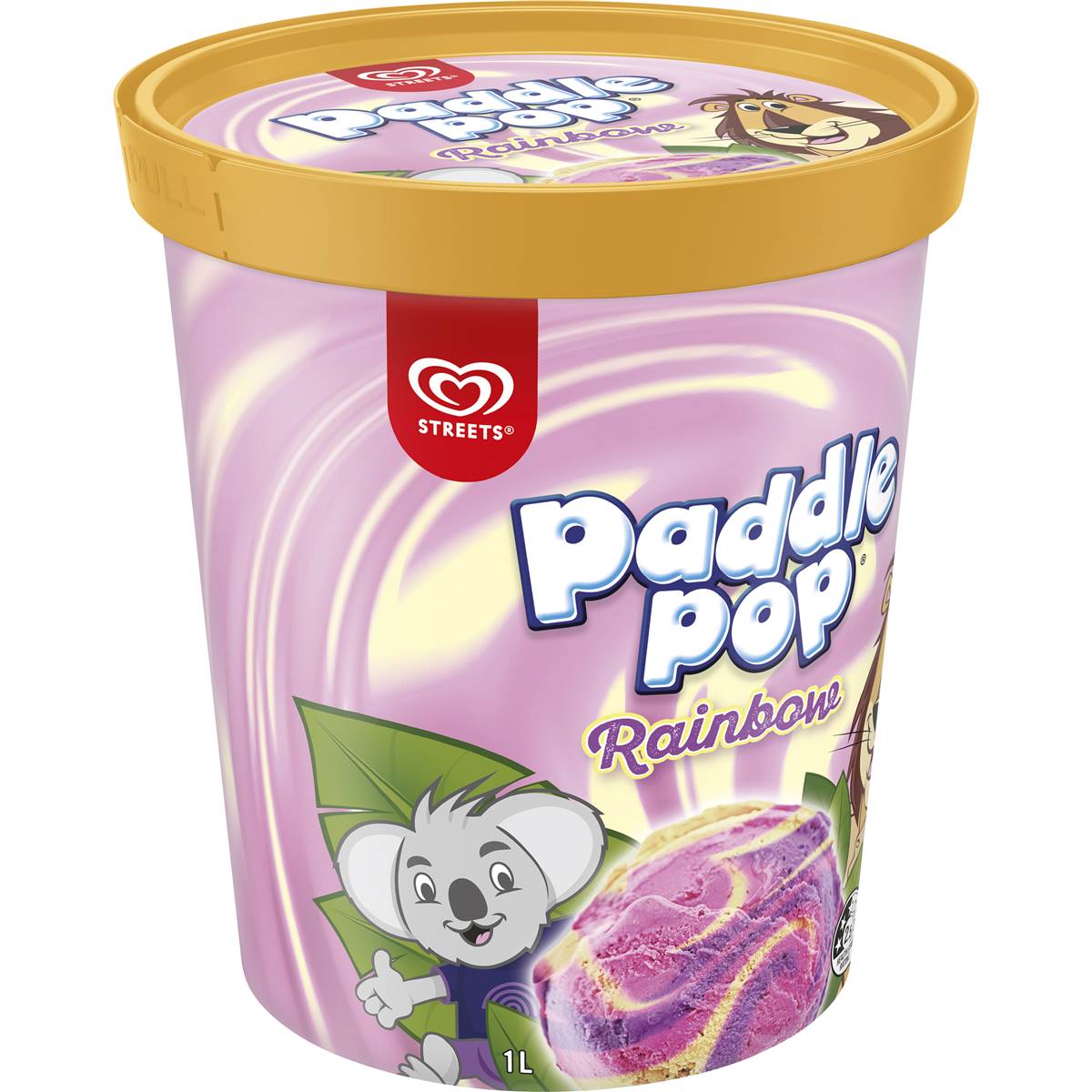 Paddle Pop Streets Rainbow Ice Cream Tub 1l | Woolworths