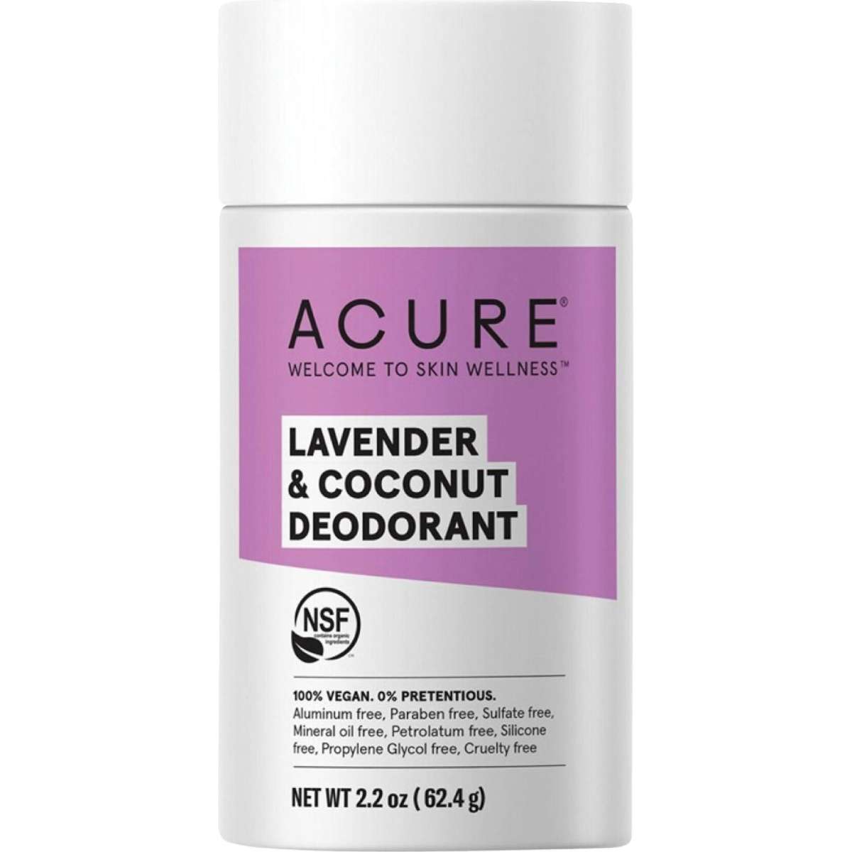 Acure Deodorant Stick Lavender & Coconut 62.4g | Woolworths