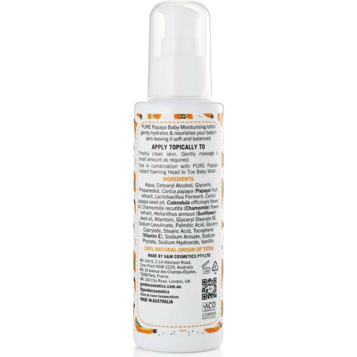 P'ure Papayacare Papaya Baby Moisturising Lotion 150ml | Woolworths