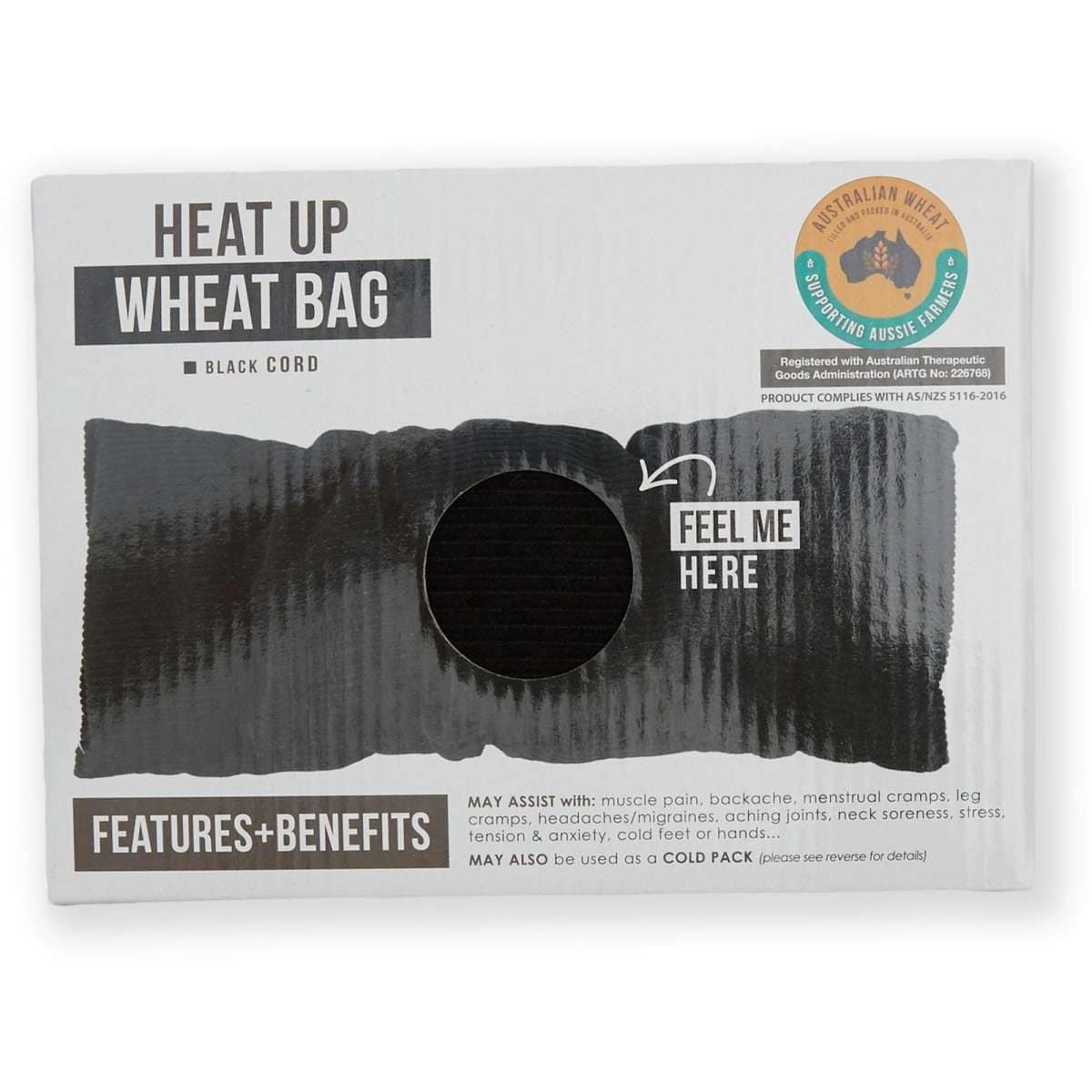 Feel Good Heat Up Wheat Bag - Black | Woolworths