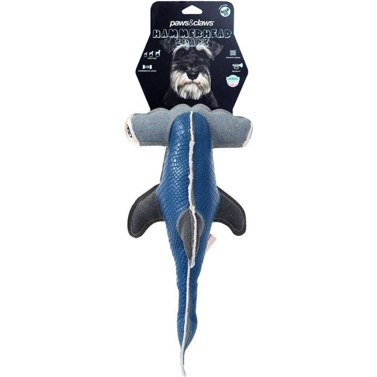 Paws & Claws Hammerhead Shark Faux Leather + Canvas 30X11X14cm | Woolworths