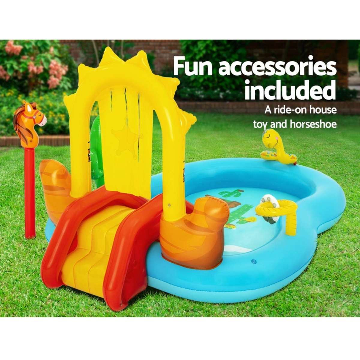 Bestway Swimming Pool Above Ground Inflatable Kids Play Wild West Pools ...