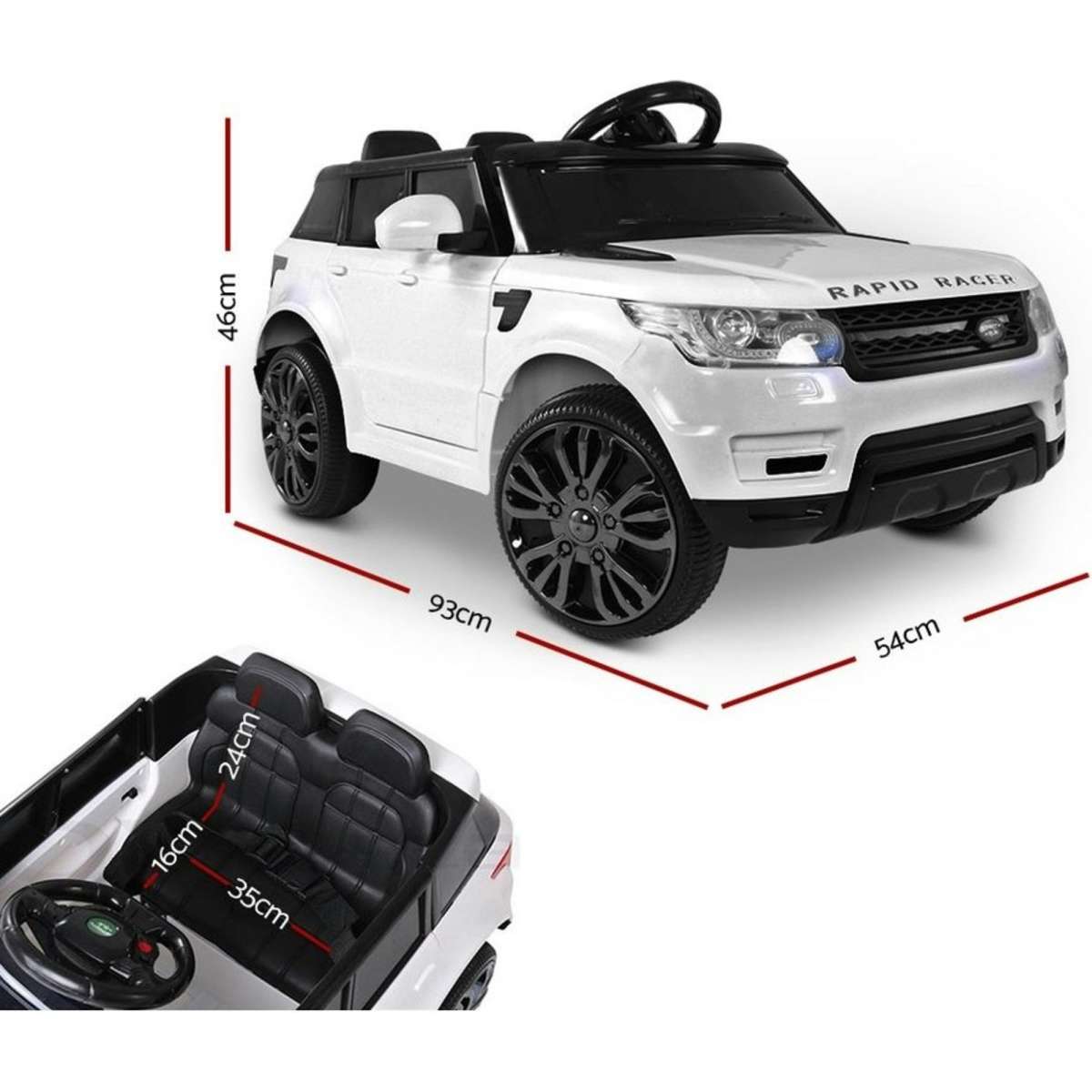 Rigo Electric Kids Ride On Cars Toys 12V Range Rover Sport Coupe ...