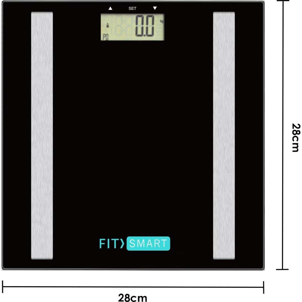 FitSmart Electronic Body Fat Scale 7 in 1 Body Analyser LCD Glass ...