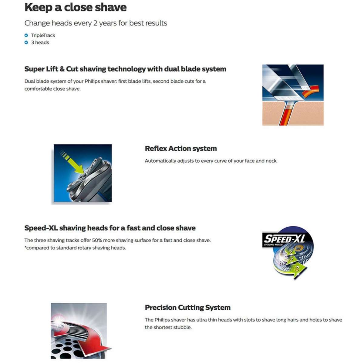 Philips HQ9-50 Shaving Heads | Woolworths