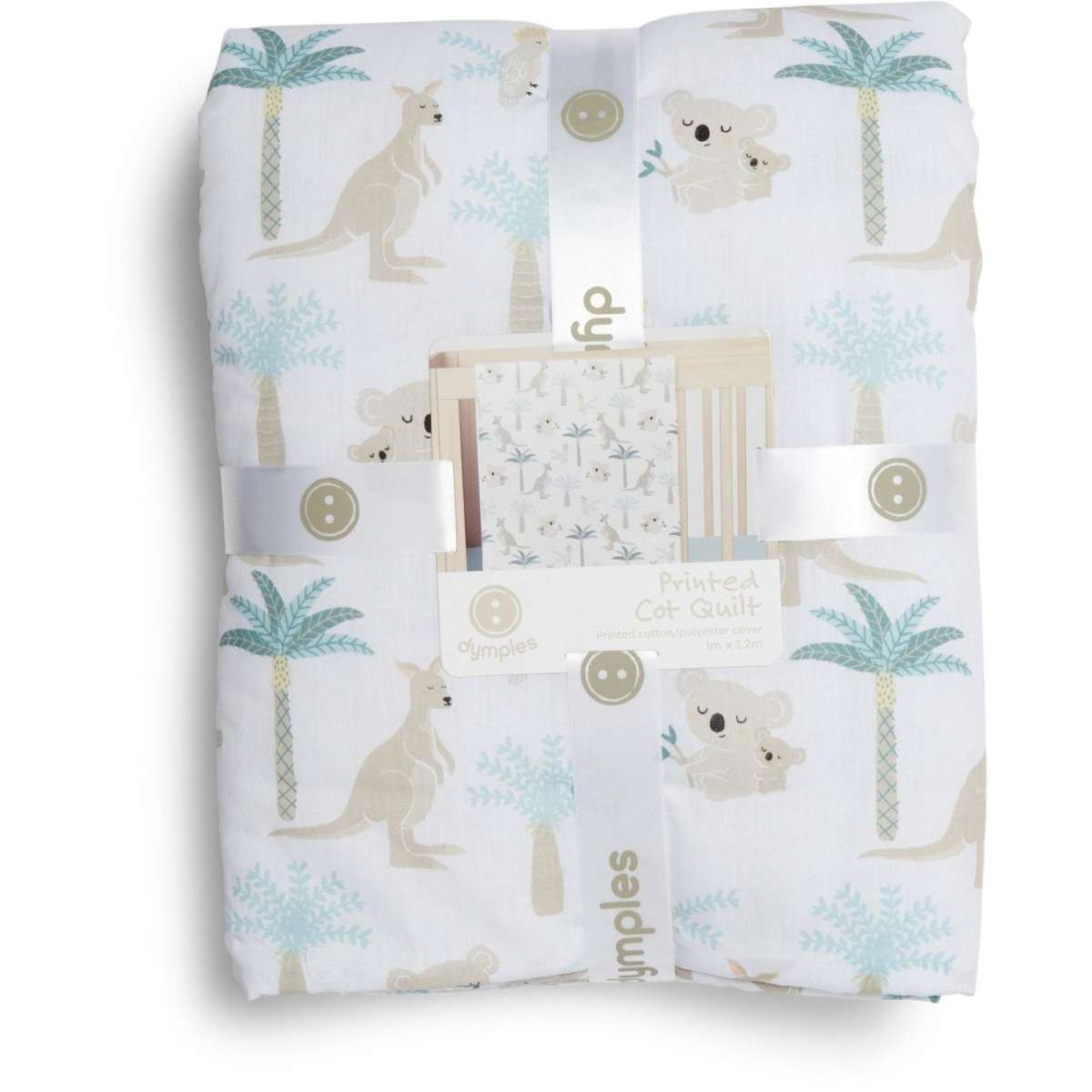 Dymples Printed Cot Quilt - Bush Family | Woolworths