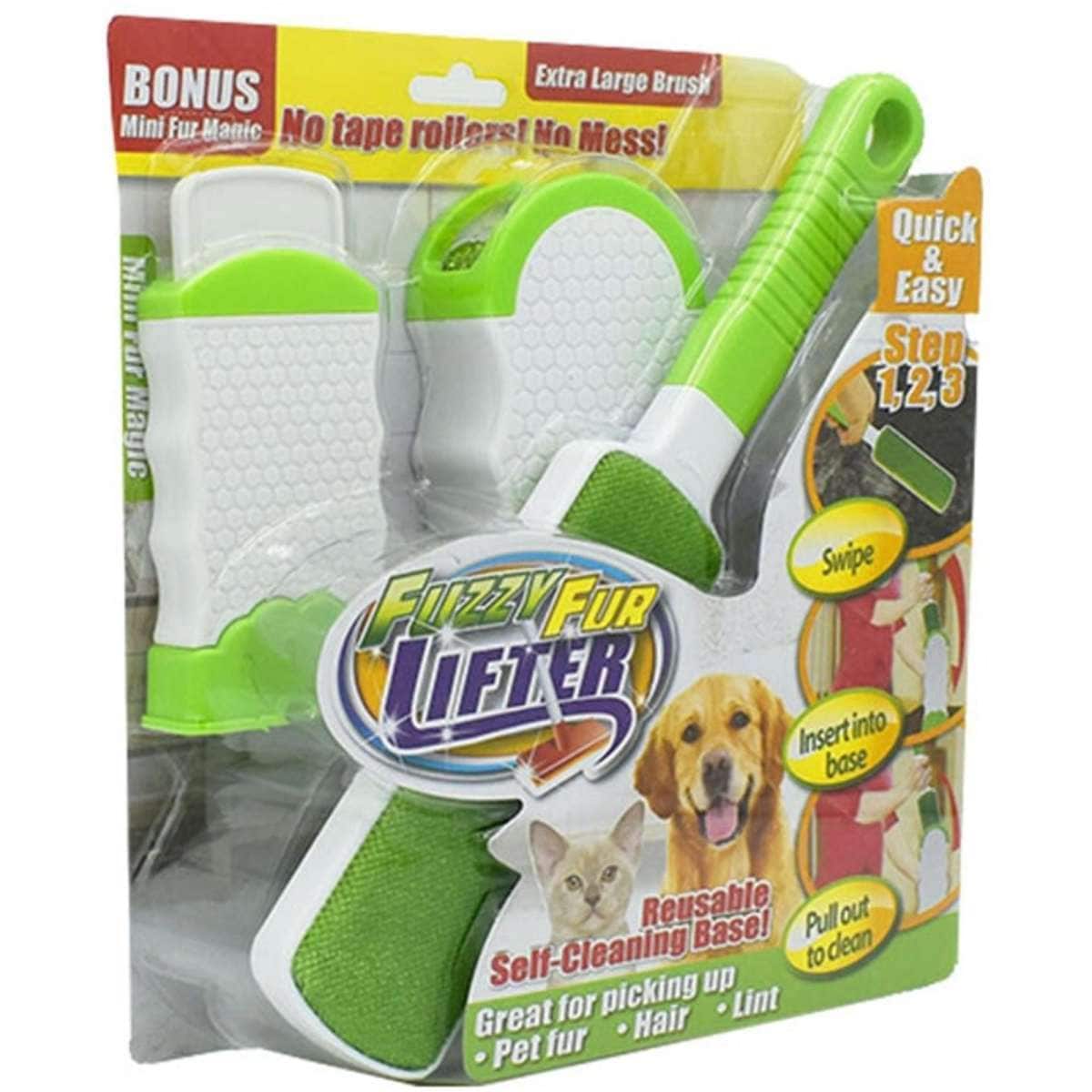 Fuzzy Fur Lifter Pet Hair Remover Brush w/ Bonus Mini Fur Magic ...