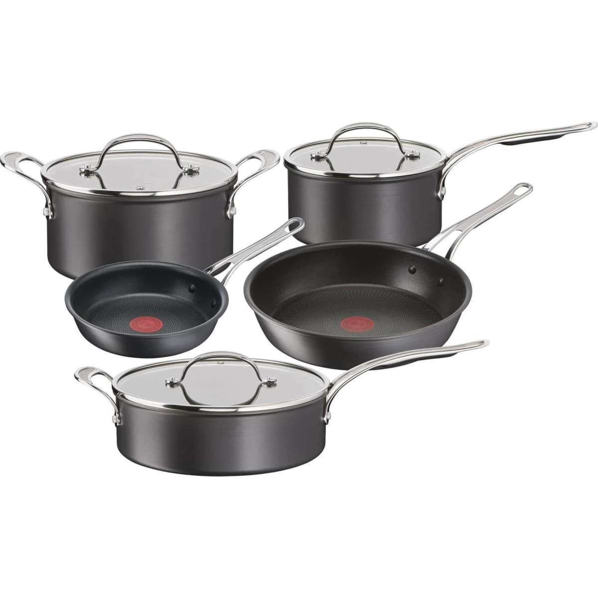 Jamie Oliver by Tefal Cook's Classic 5pc Hard Anodised Induction ...
