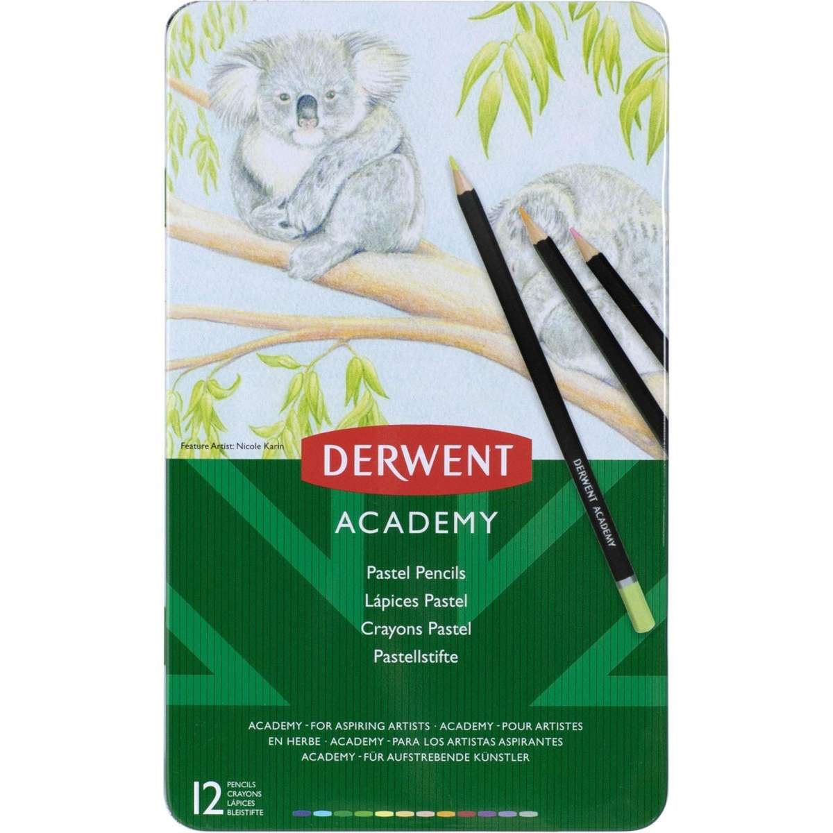 Derwent Academy Pastel Colour Pencils 12 Pack | Woolworths