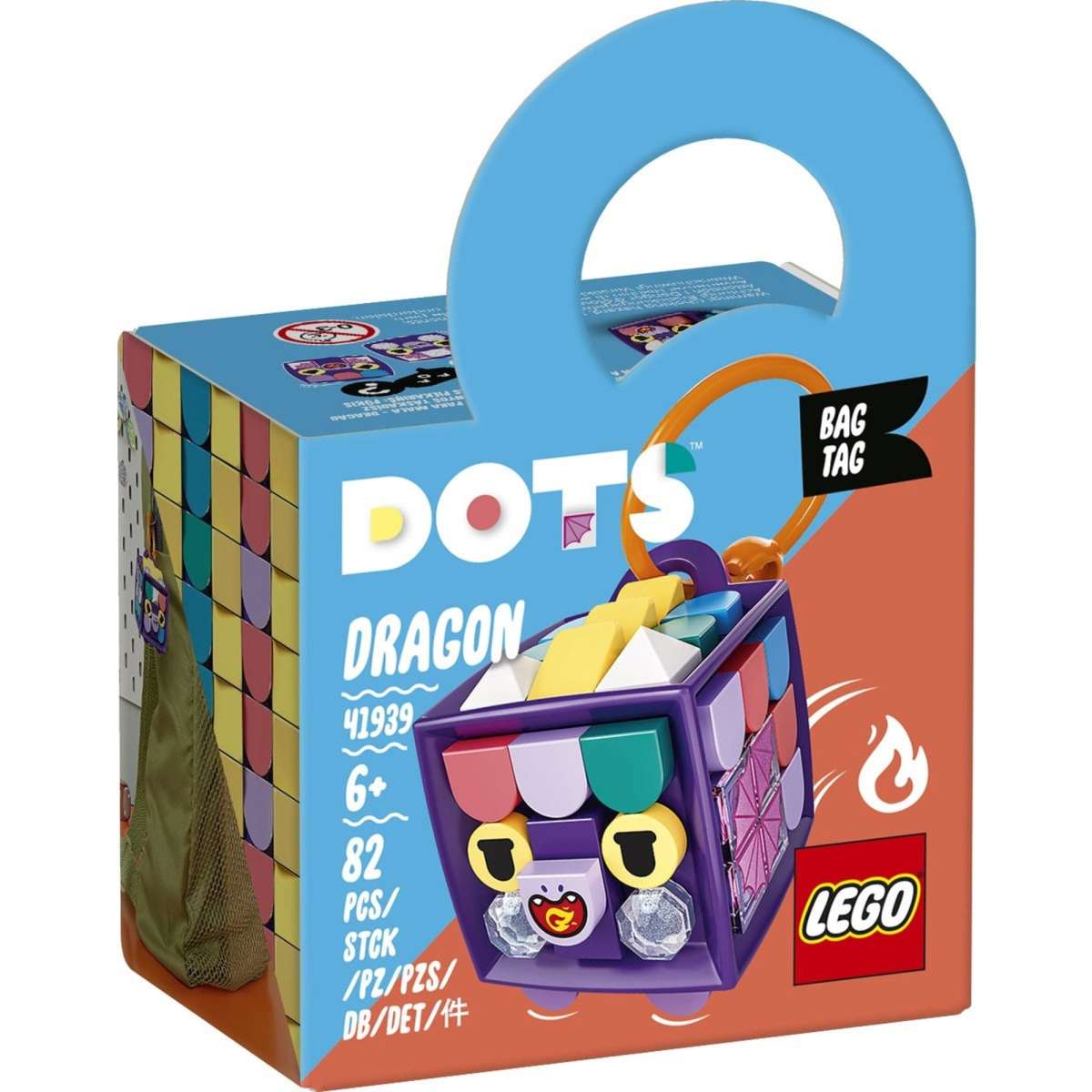 LEGO Dots Bag Tag Dragon - 41939 | Woolworths