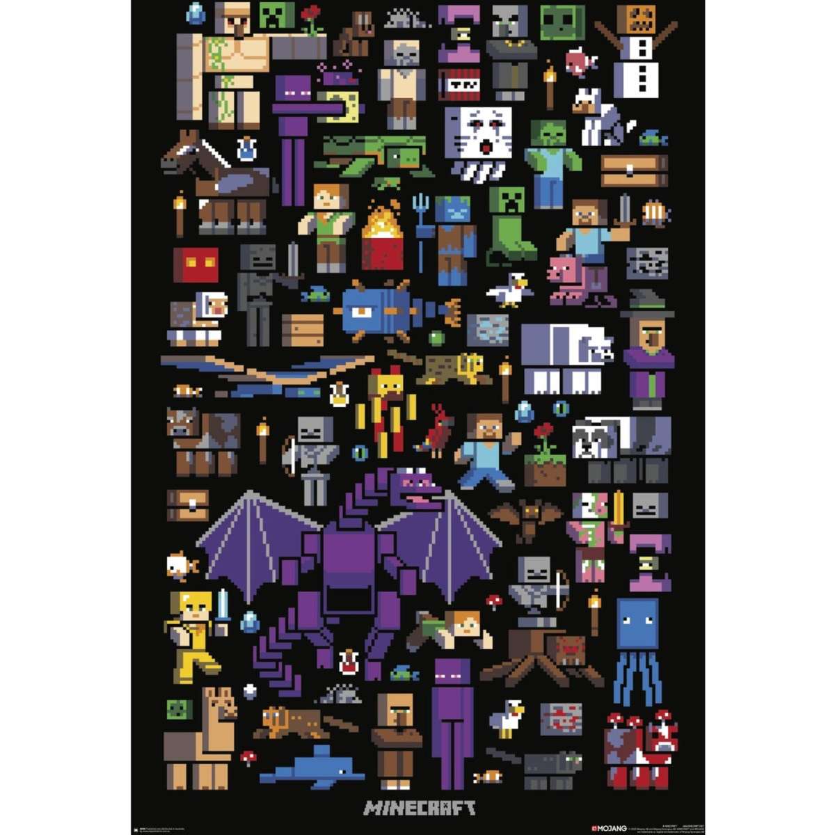 Minecraft: Characters A1 Poster - Mobbery | Woolworths