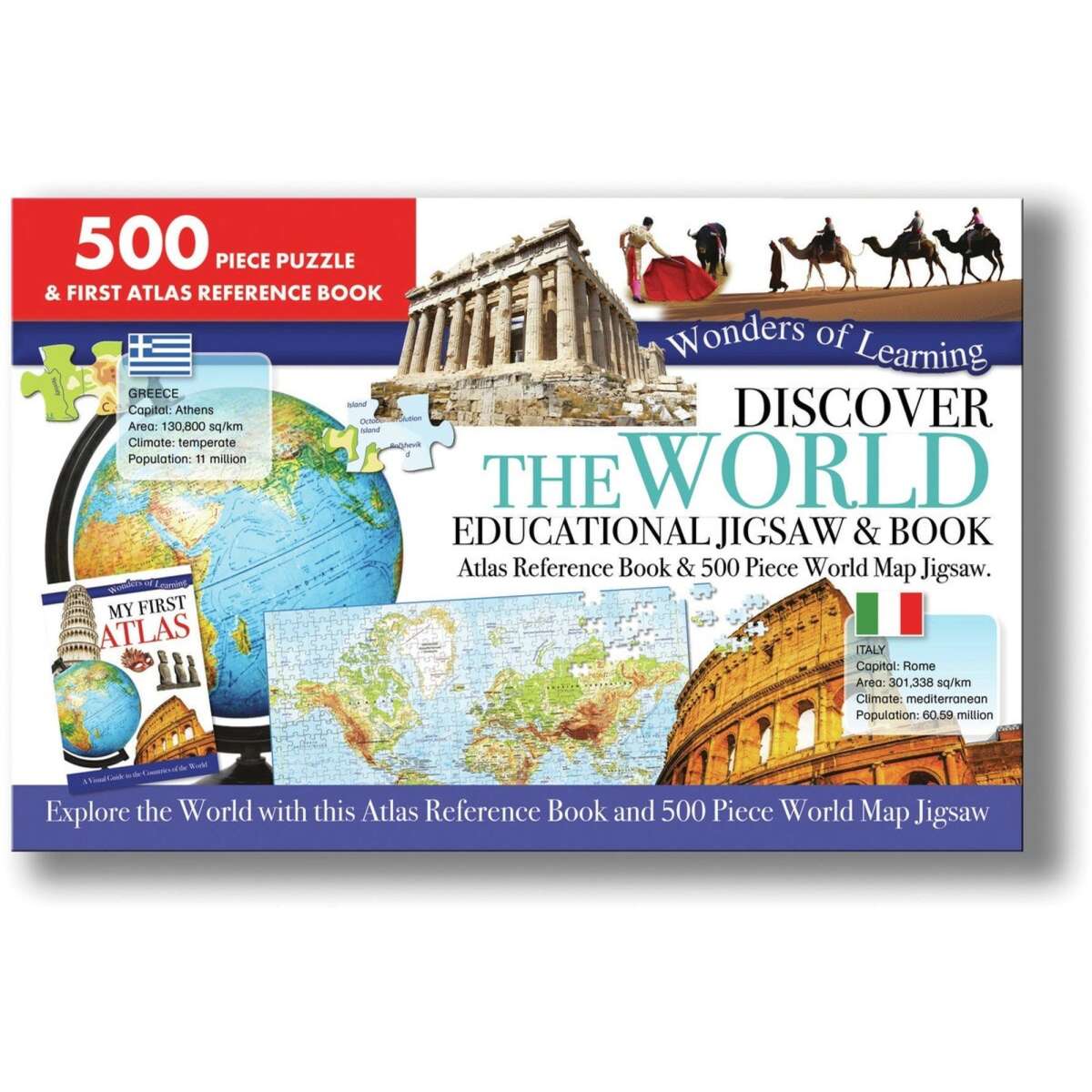 Wonders of Learning Book and Jigsaw Set, Discover the World | Woolworths