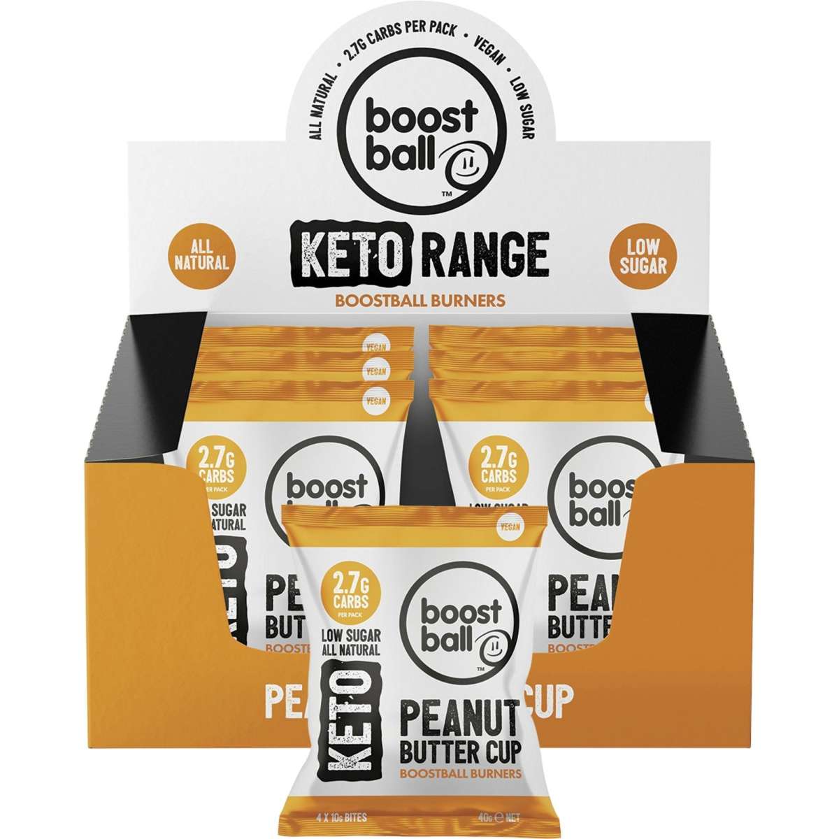 Boostball Burners - Keto Bites Peanut Butter Cup Box 40g 12pack ...
