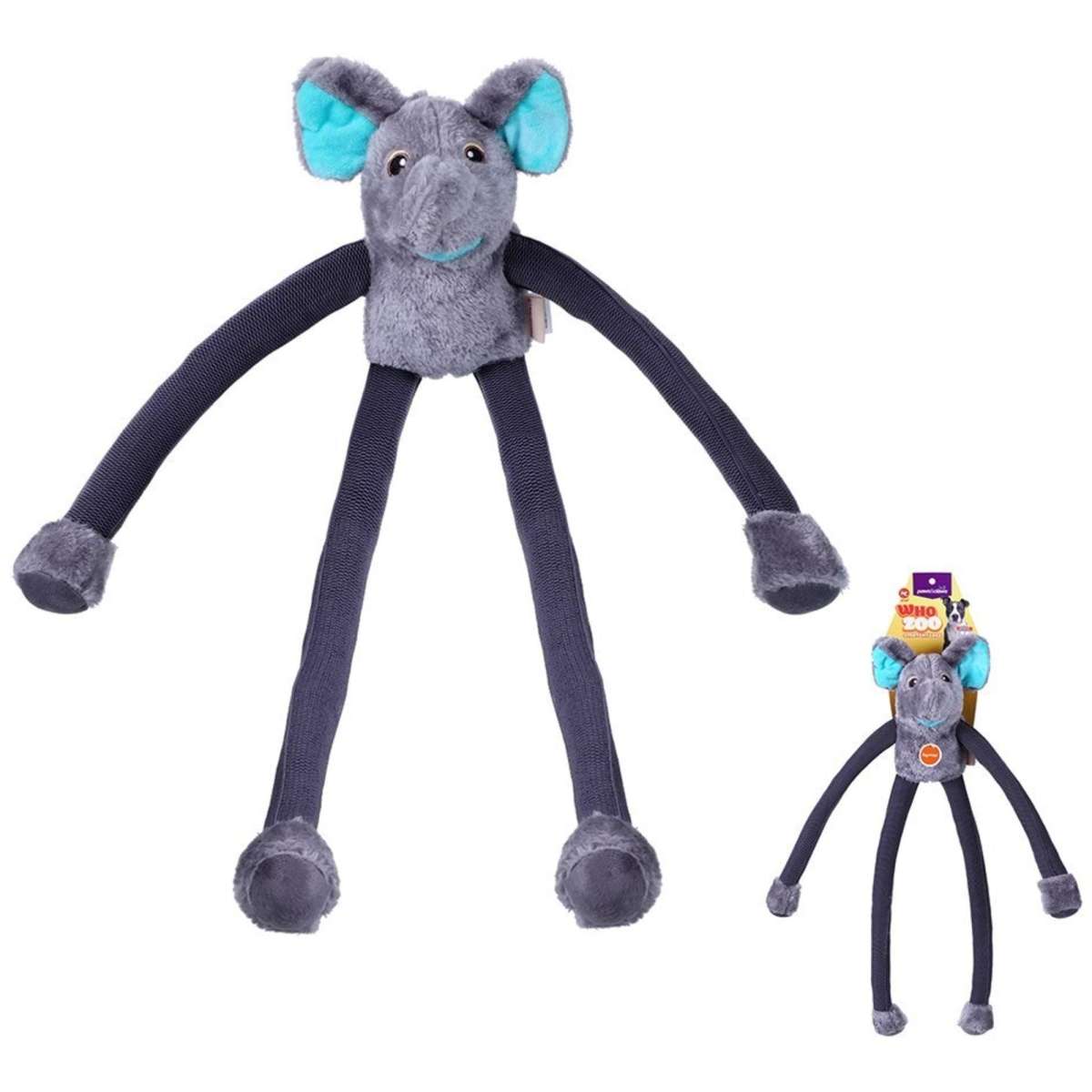 Paws & Claws Who Zoo Stretchy Legs Elephant 57X16X16cm | Woolworths