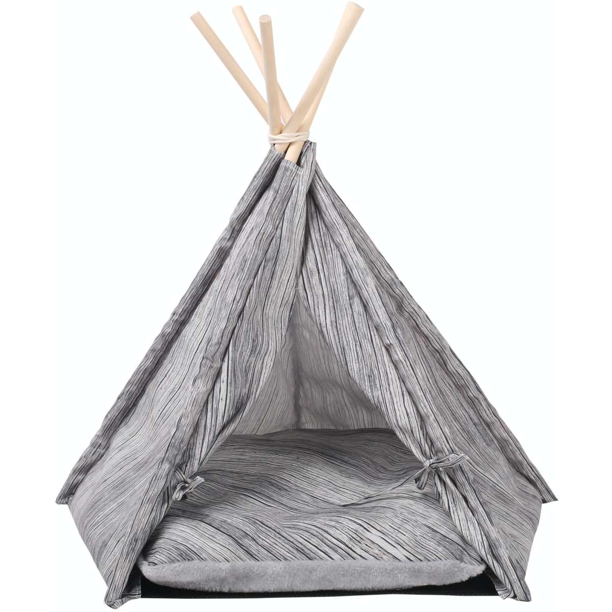 Charlie's Dog Tipi Grey Wooden Texture Large | Woolworths