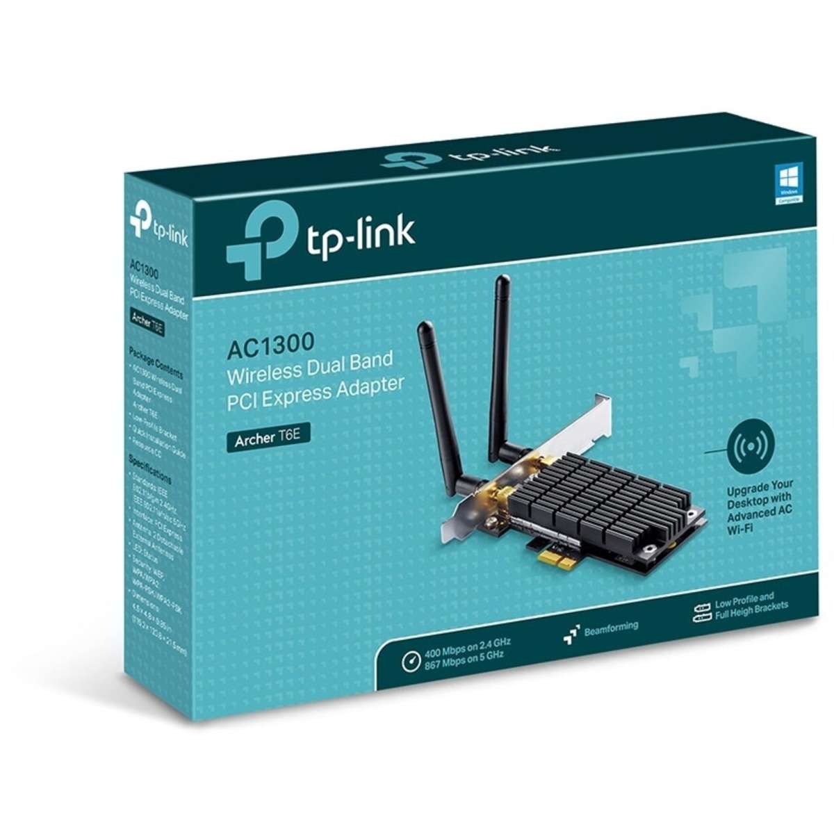 TP-LINK Archer T6E AC1300 PCI-E Dual Band Wireless Adapter | Woolworths