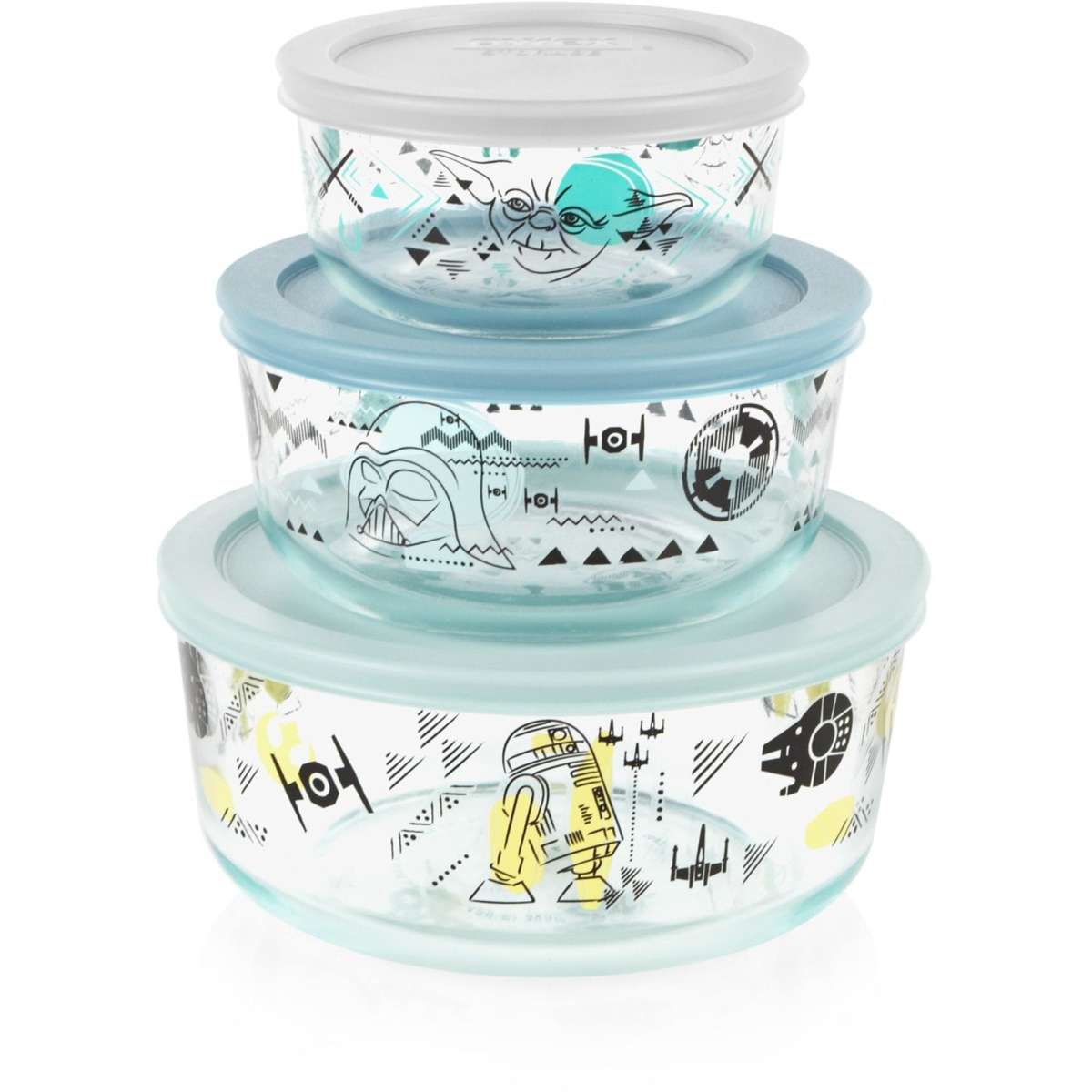 Pyrex Simply Store: Star Wars Round Glass Storage 6 Piece Set | Woolworths
