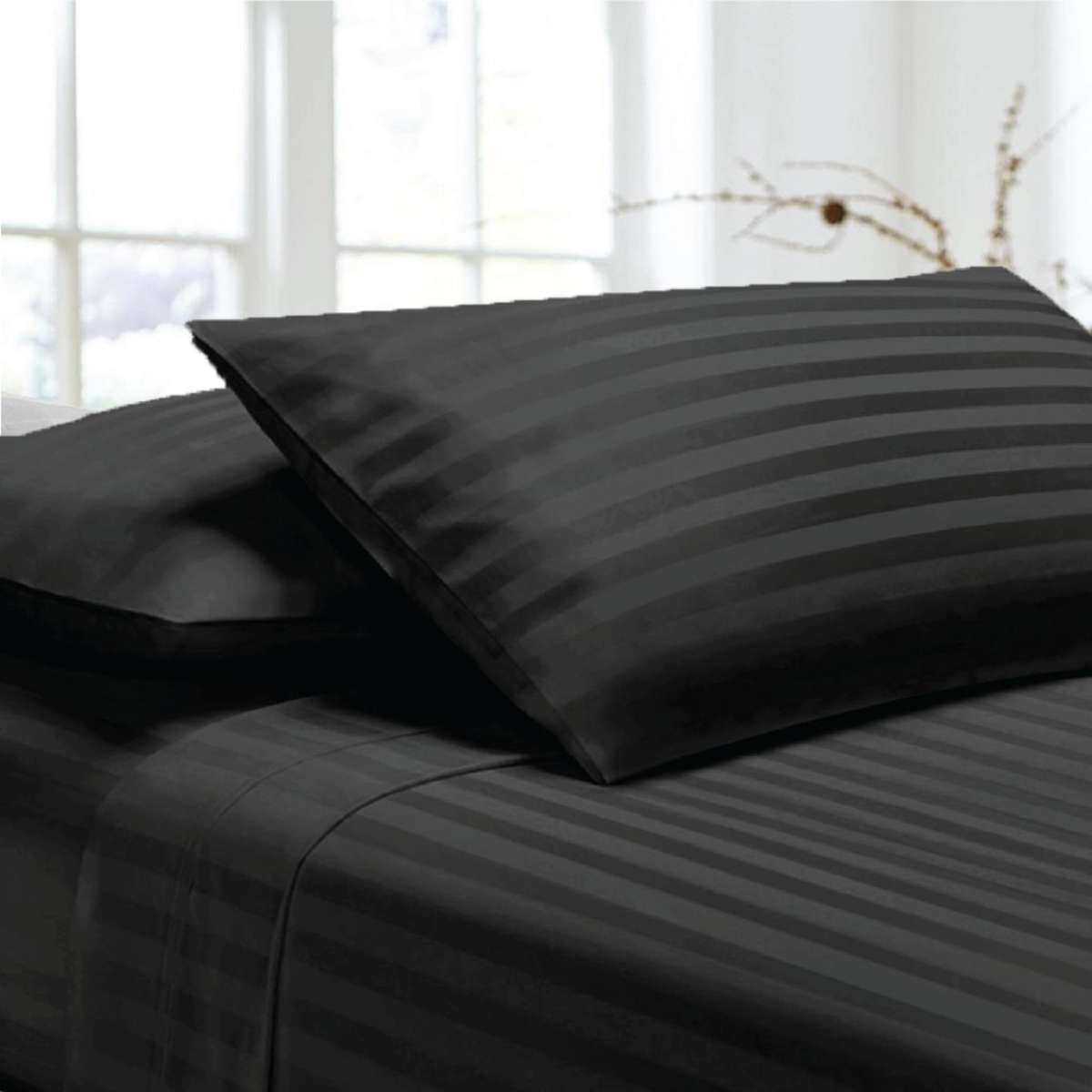 Dreamfields 1000TC Ultra Soft Microfibre Sheet Set - Queen - Black ...