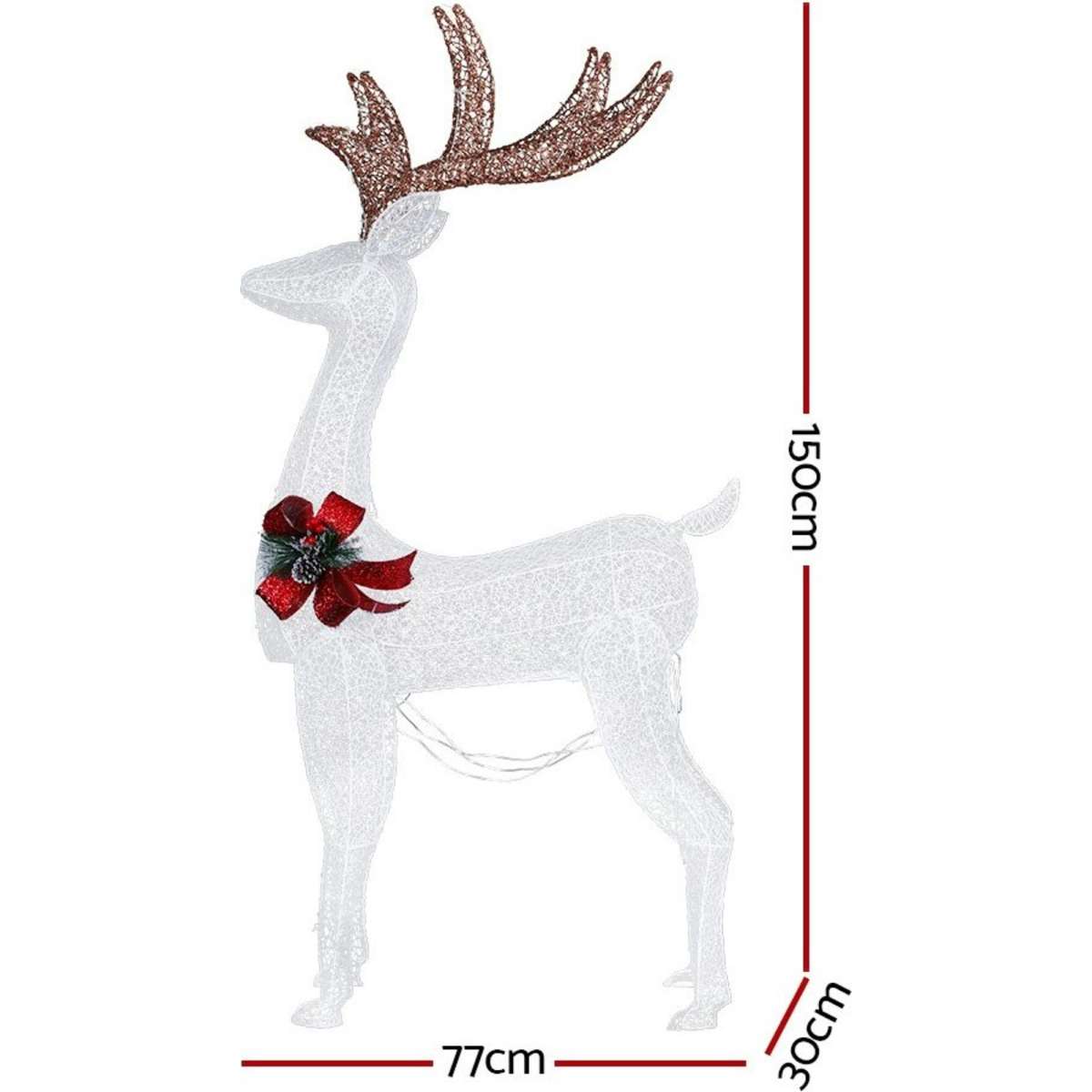 Jingle Jollys Christmas Lights 150cm Reindeer 100 LED Decorations ... Jingle Jollys Christmas Lights 150cm Reindeer 100 LED Decorations ...