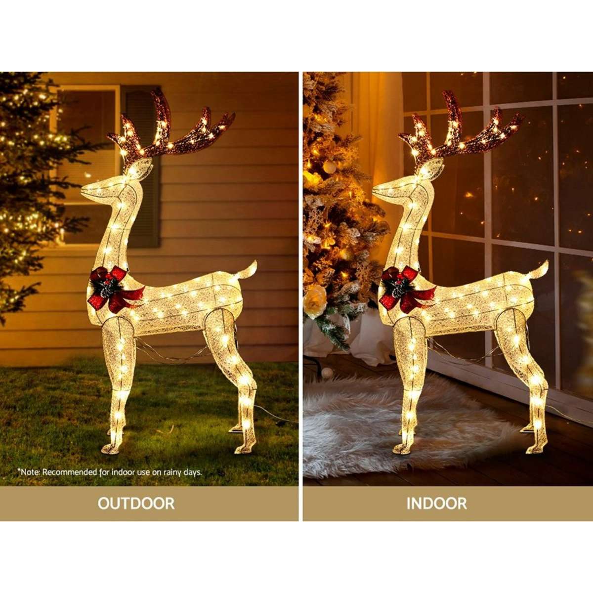 Jingle Jollys Christmas Lights 150cm Reindeer 100 LED Decorations ... Jingle Jollys Christmas Lights 150cm Reindeer 100 LED Decorations ...