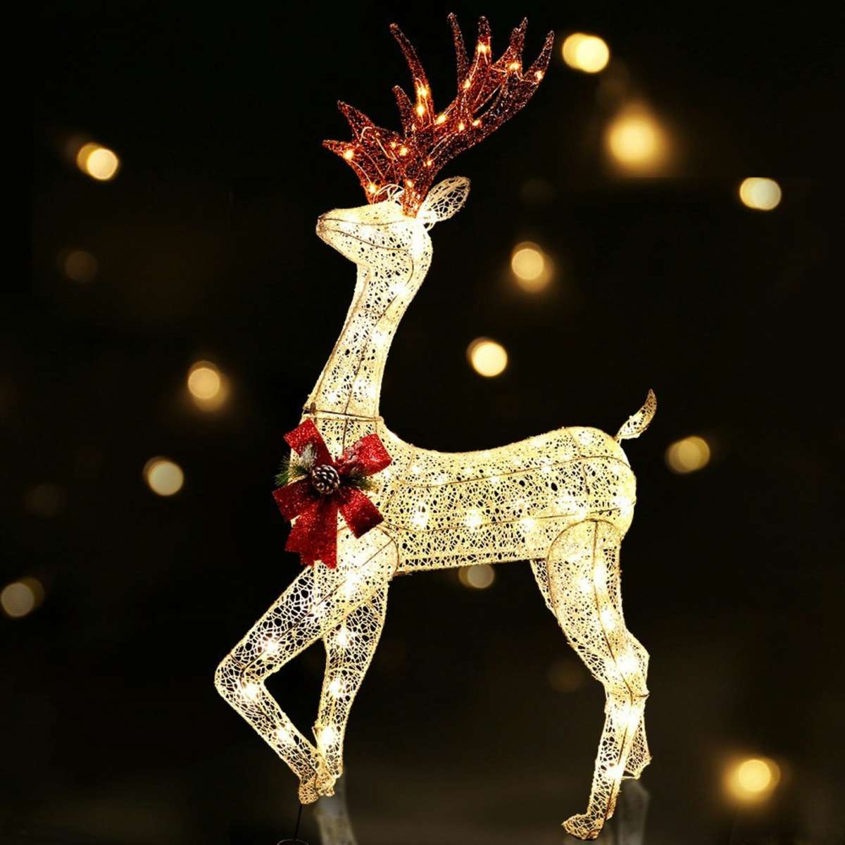 Jingle Jollys Christmas Lights 150cm Reindeer 100 LED Decorations ... Jingle Jollys Christmas Lights 150cm Reindeer 100 LED Decorations ...