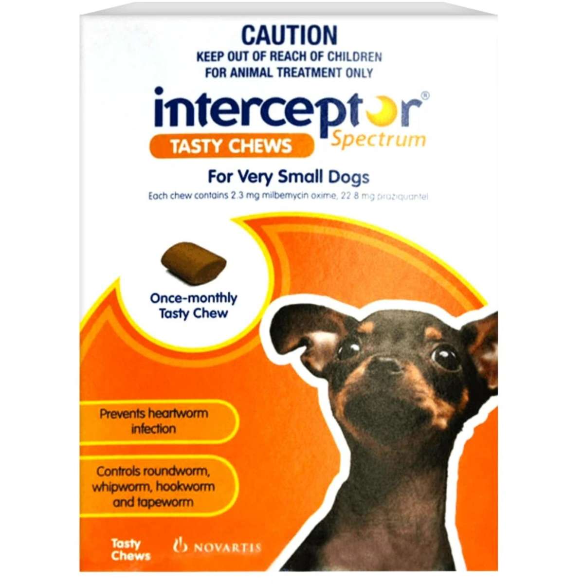 Interceptor Spectrum Chews for Extra Small Dogs (Brown) 6pk | Woolworths