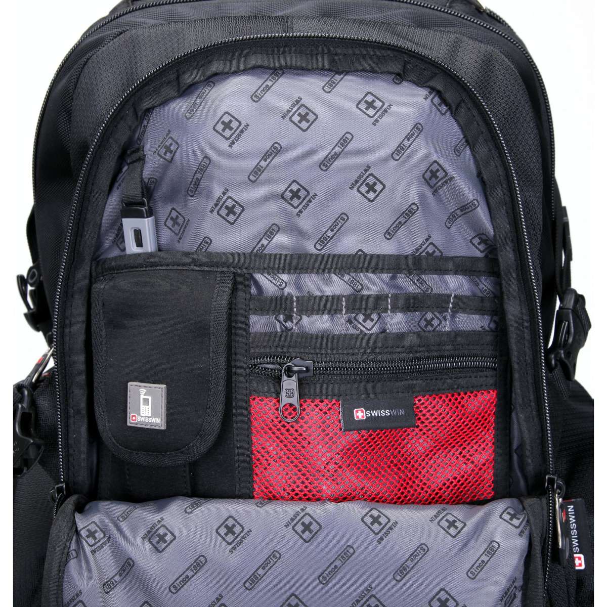 Swisswin Swiss Water-Resistant 17" Laptop Backpack School Backpack ...
