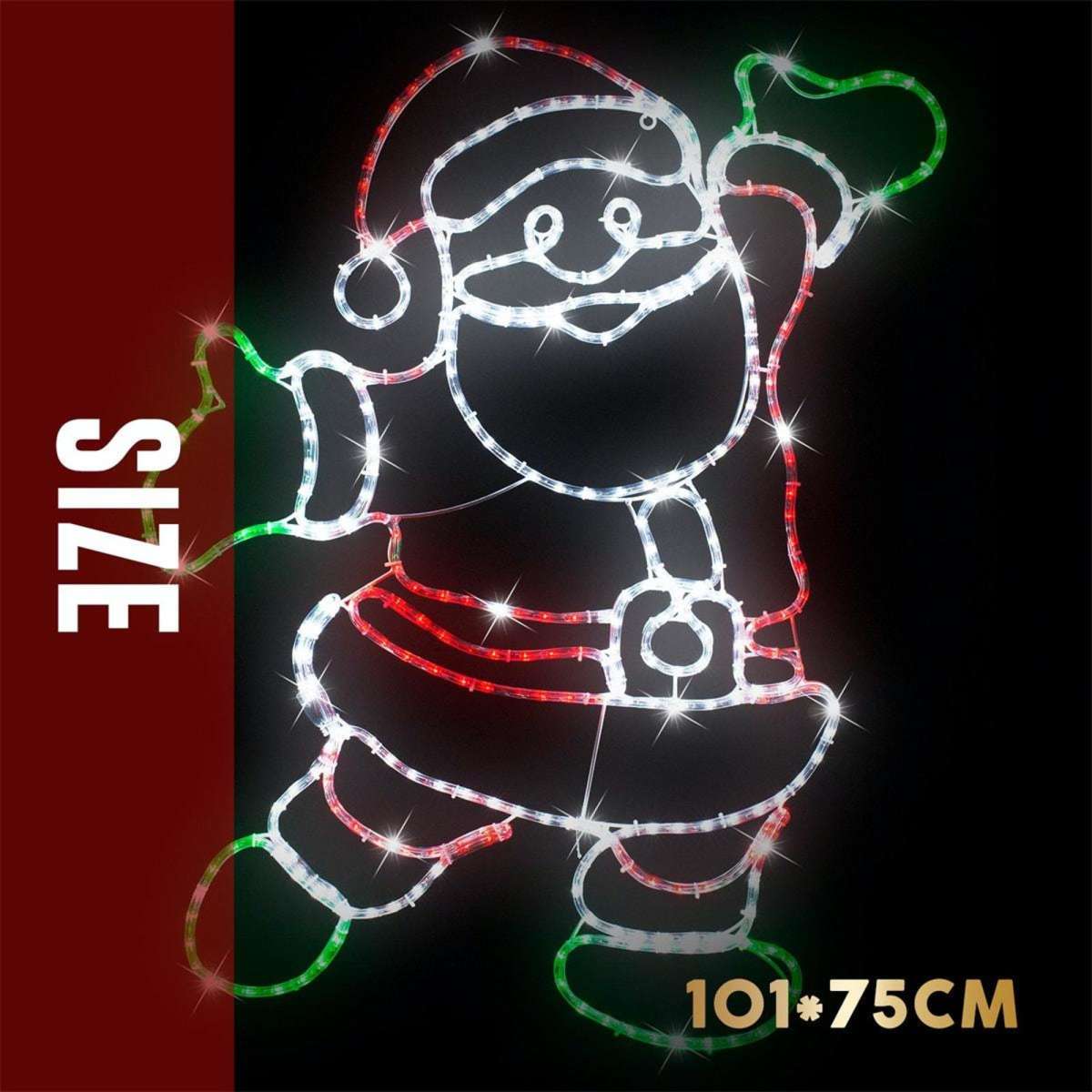Stockholm Christmas Lights LED Ropelight Happy Santa Multi | Woolworths
