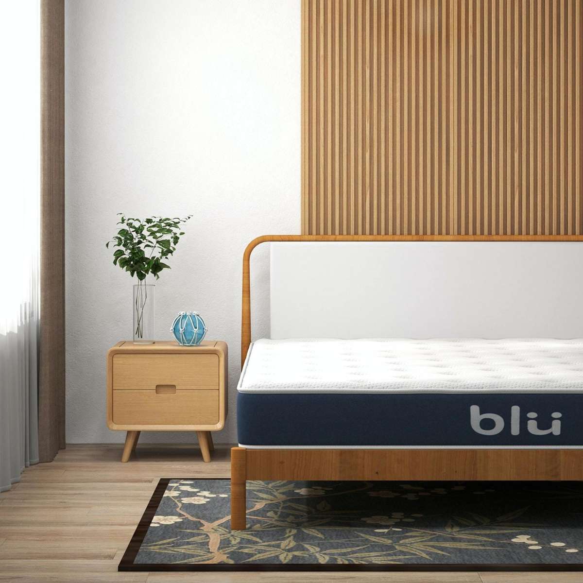 Milano Blu Mattress Hybrid Memory Foam Bonnell Spring Design Medium ...