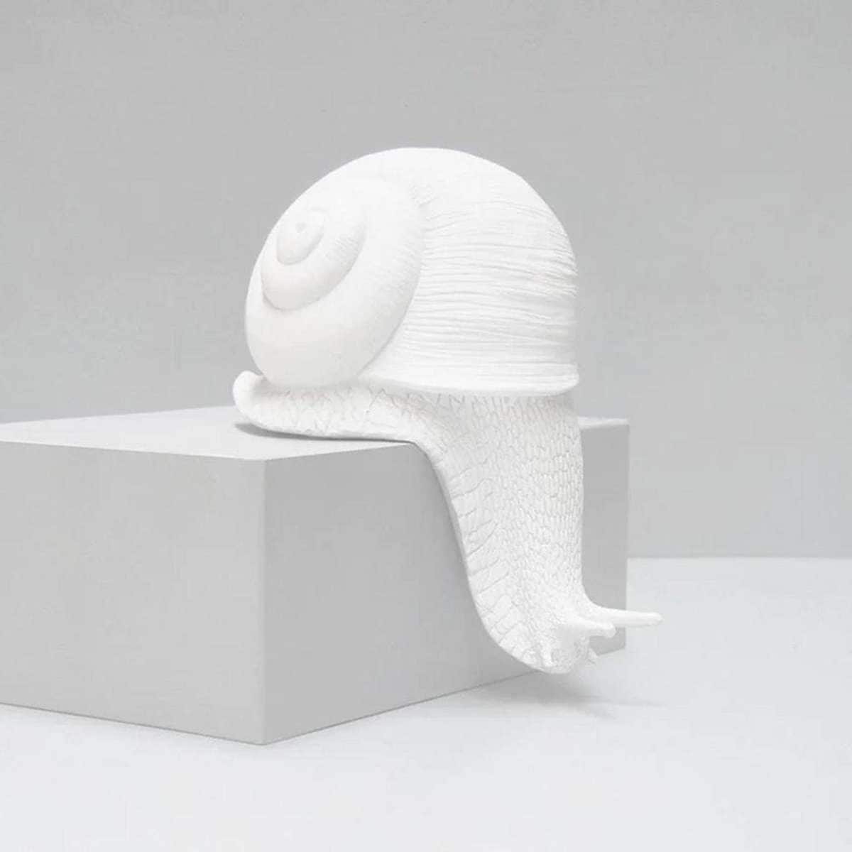 White Moose Shelf Snail Home Decor - White 24x14cm | Woolworths