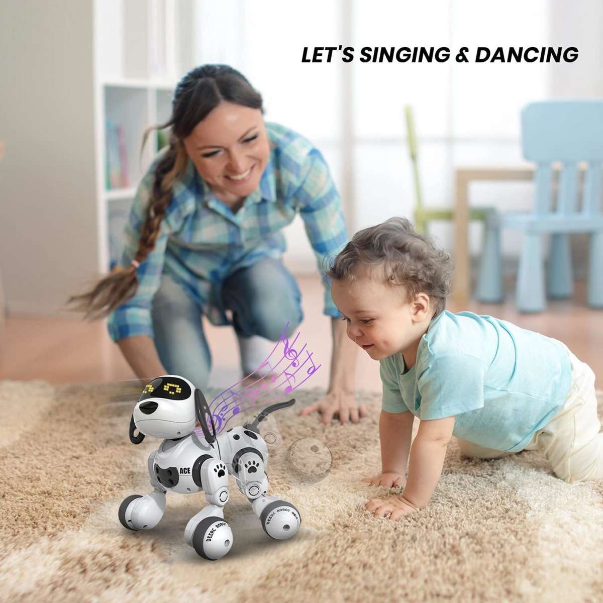 Deerc Remote Control Dog Robot Toys for Kids Programmable Smart RC Toy ... Deerc Remote Control Dog Robot Toys for Kids Programmable Smart RC Toy ...