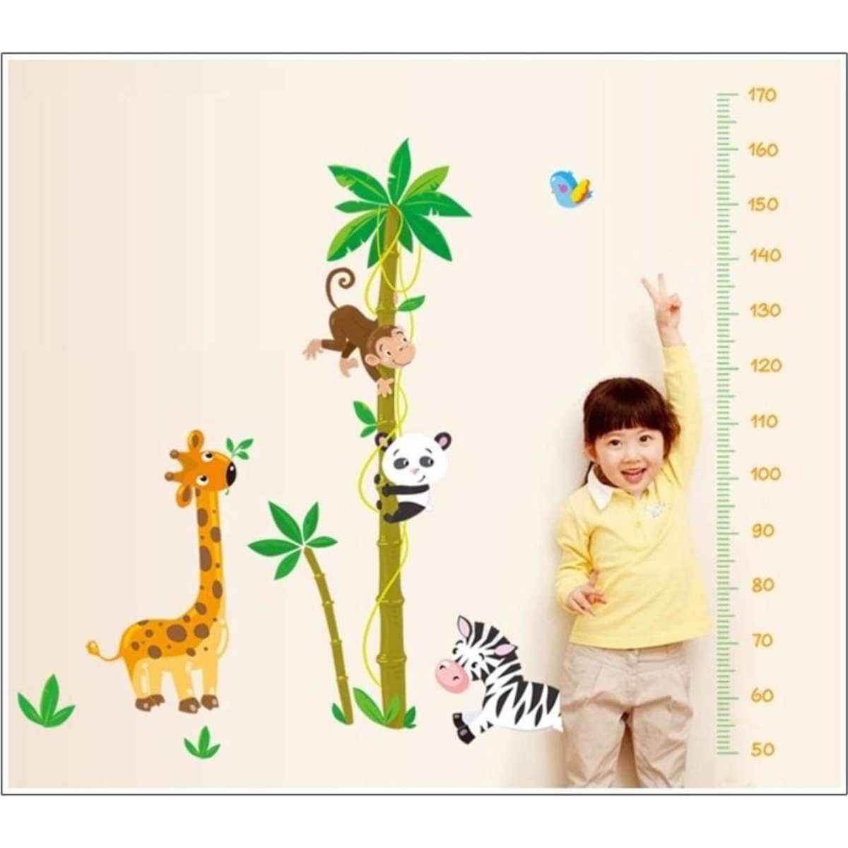 All Wall Stickers Height Chart Wall Decal - Jungle Animals | Woolworths