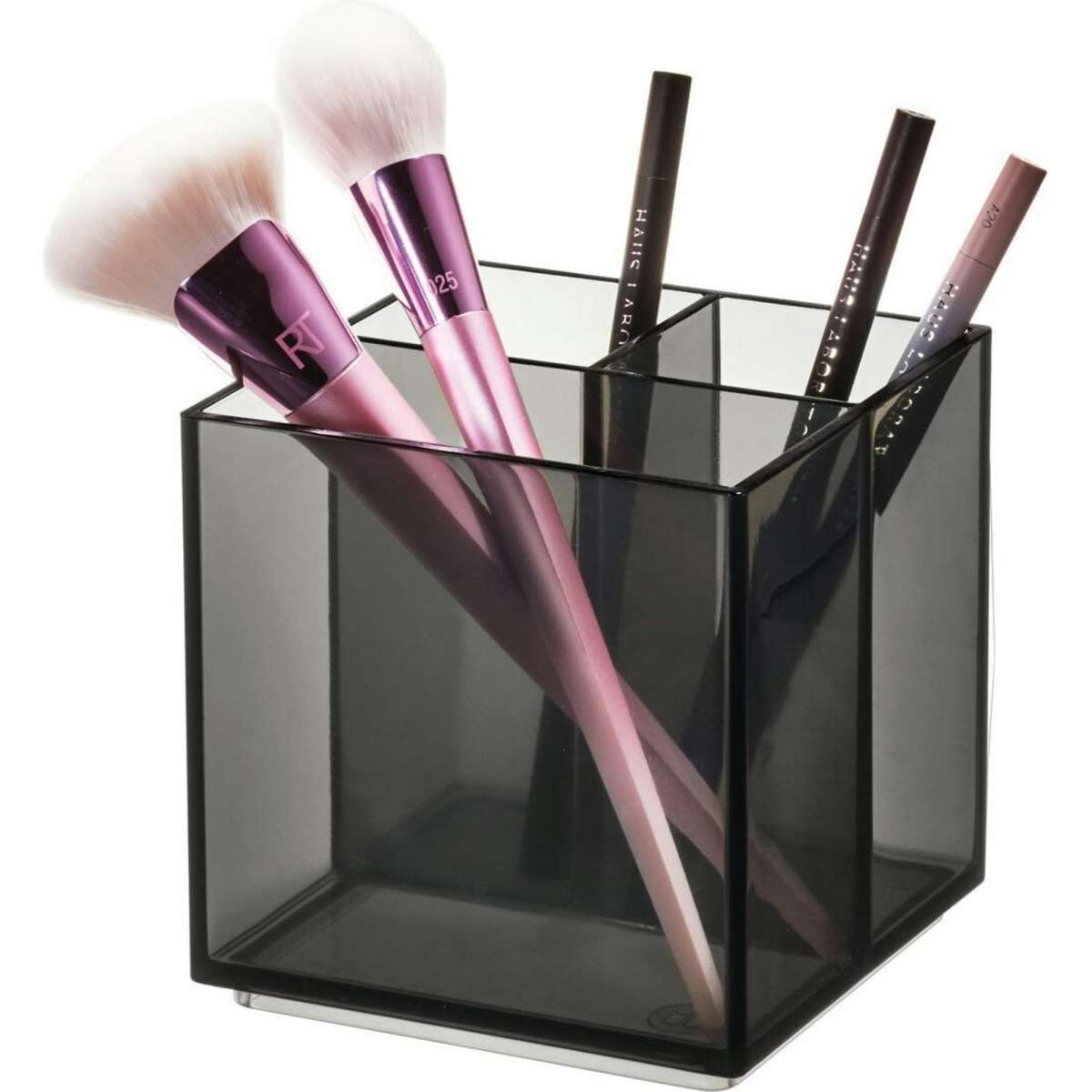 iDesign Cosmetic Cube Makeup Organiser - Smoke/Matte Black 10.79cm ...