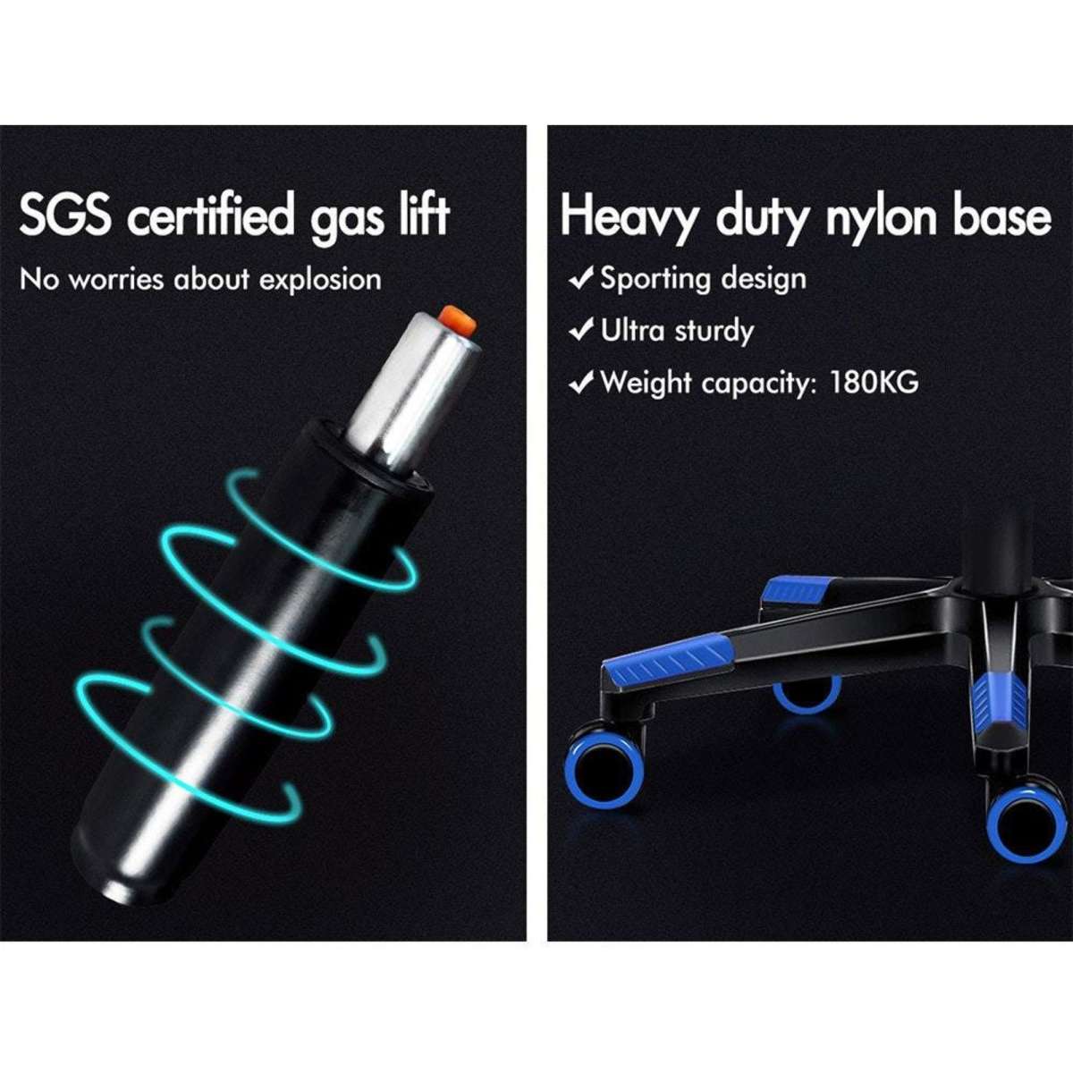 Silverstone Gaming & Office Chair - Black & Blue at Johnathan Olivar blog