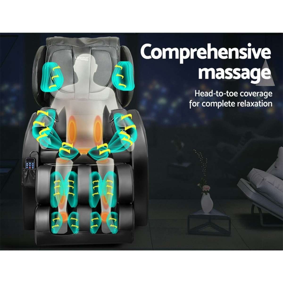 Livemor Electric Massage Chair Full Body Shiatsu Recliner Zero Gravity