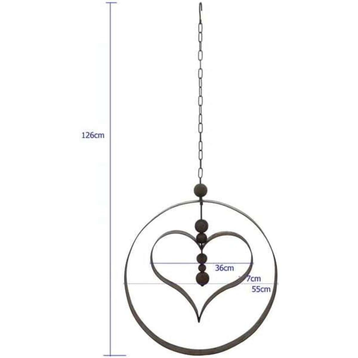 Hanging Heart Serenity Circle - Rust | Woolworths