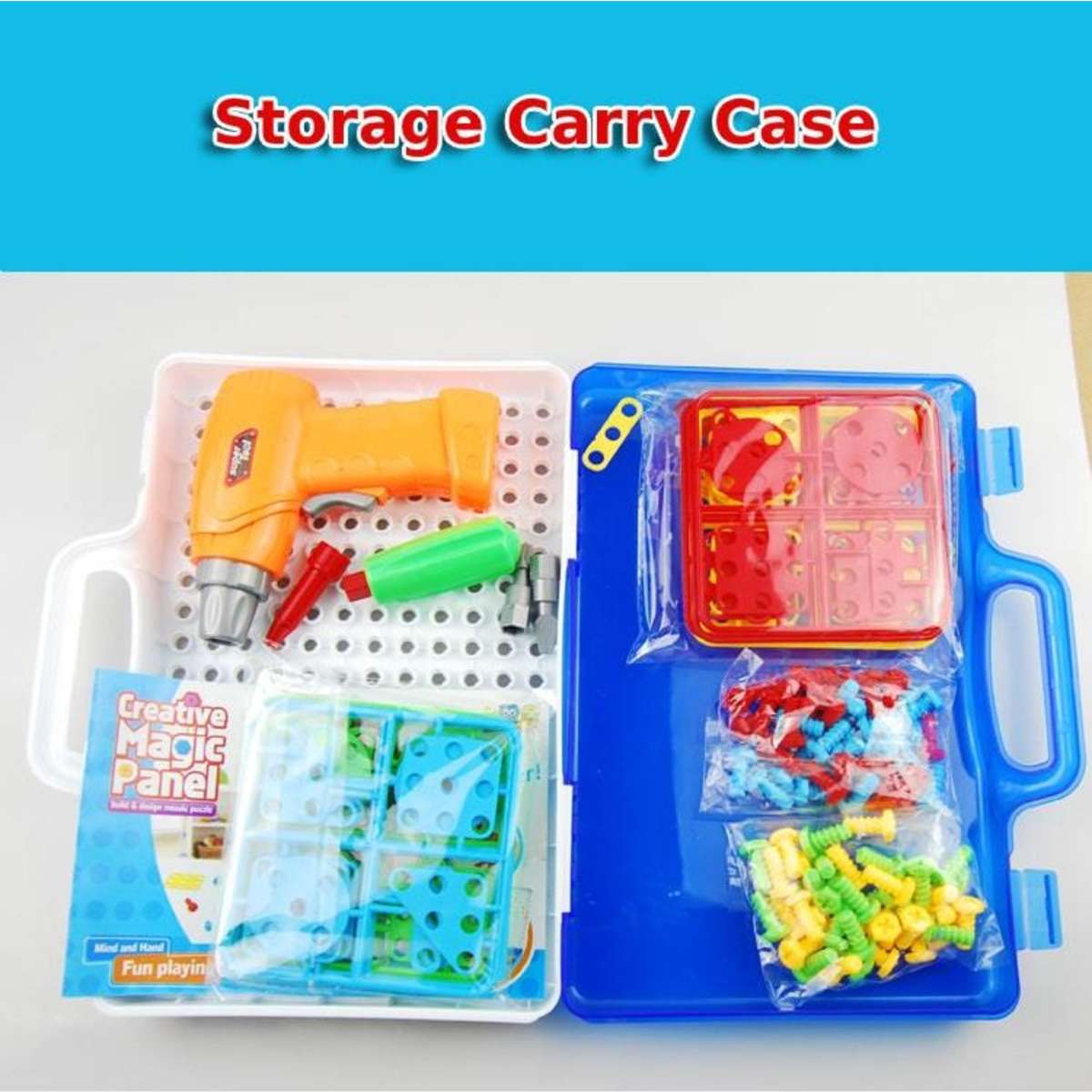 Megajoy AU Children construction sets - 151PCS - Peg Electric Drill ...