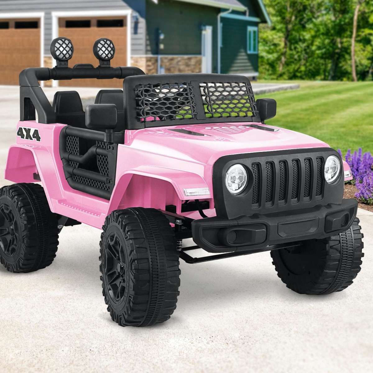 Pink jeep ride on car store