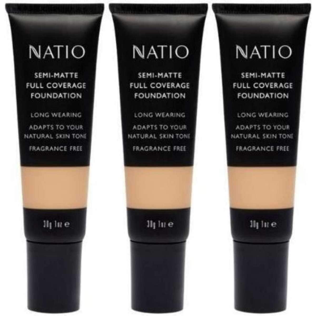 Natio Semi Matte Full Coverage Foundation 30g - Dune x 3 | Woolworths