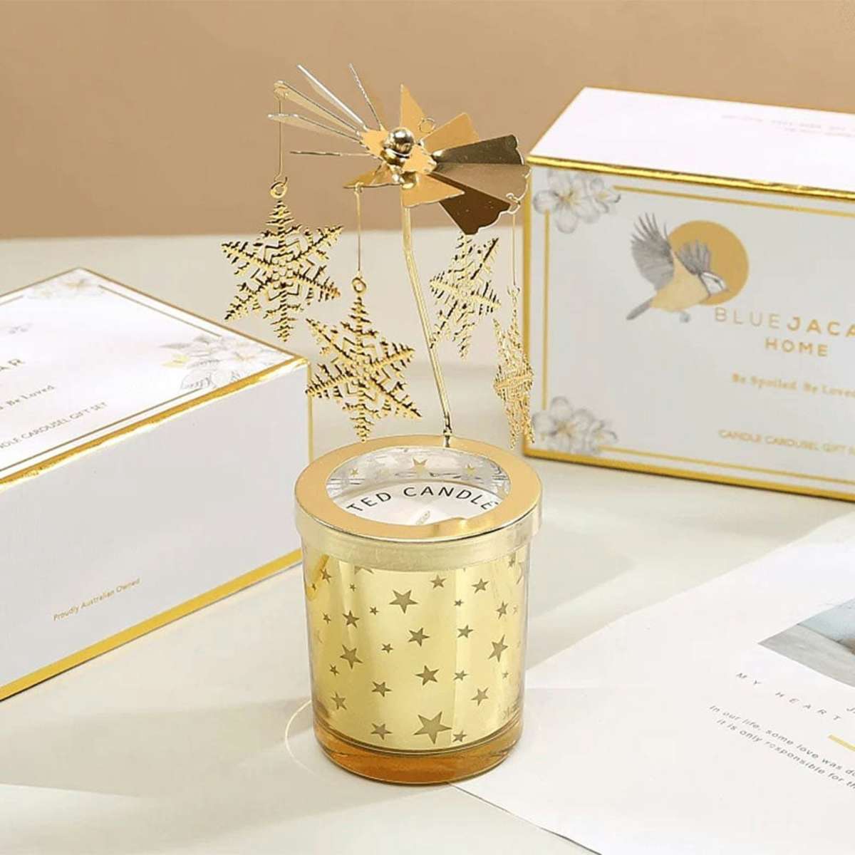 Blue Jacar Candle Carousel Gift Set Snow of Summer | Woolworths