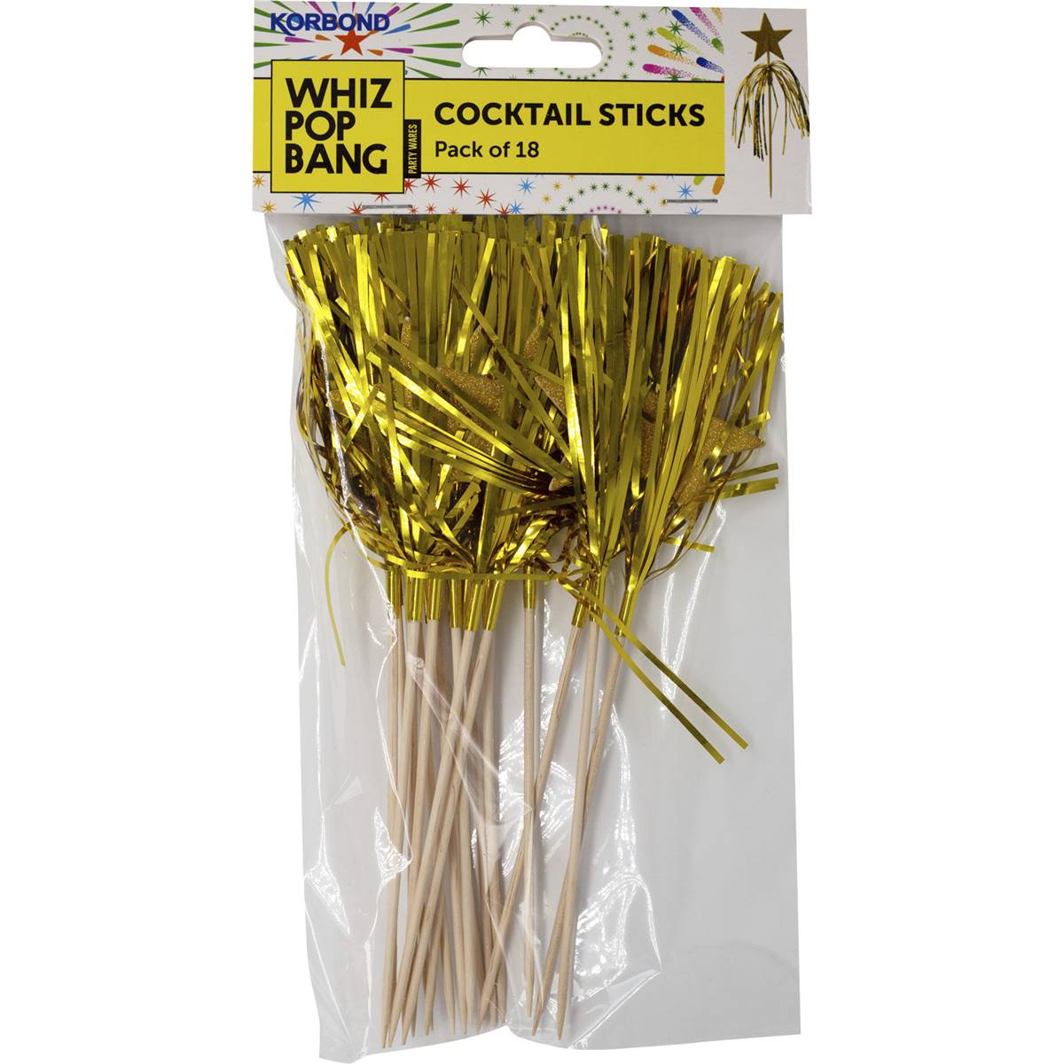 Korbond Whiz Pop Bang Cocktail Sticks 18 Pack | Woolworths