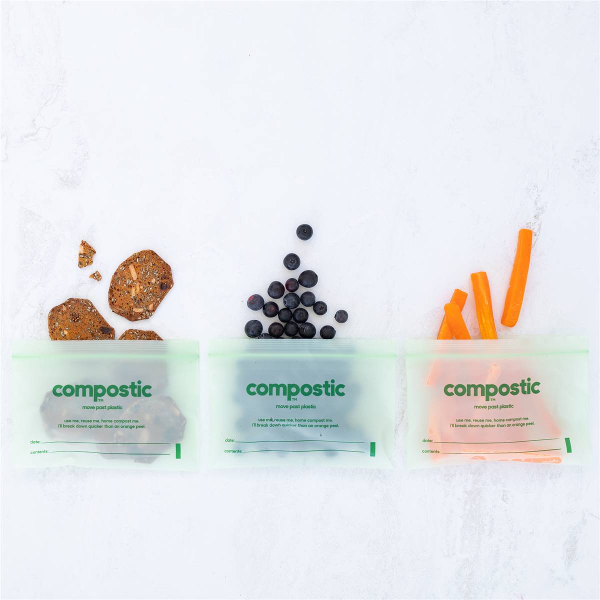 Compostic Compostable Snack Bags 20 Pack | Woolworths