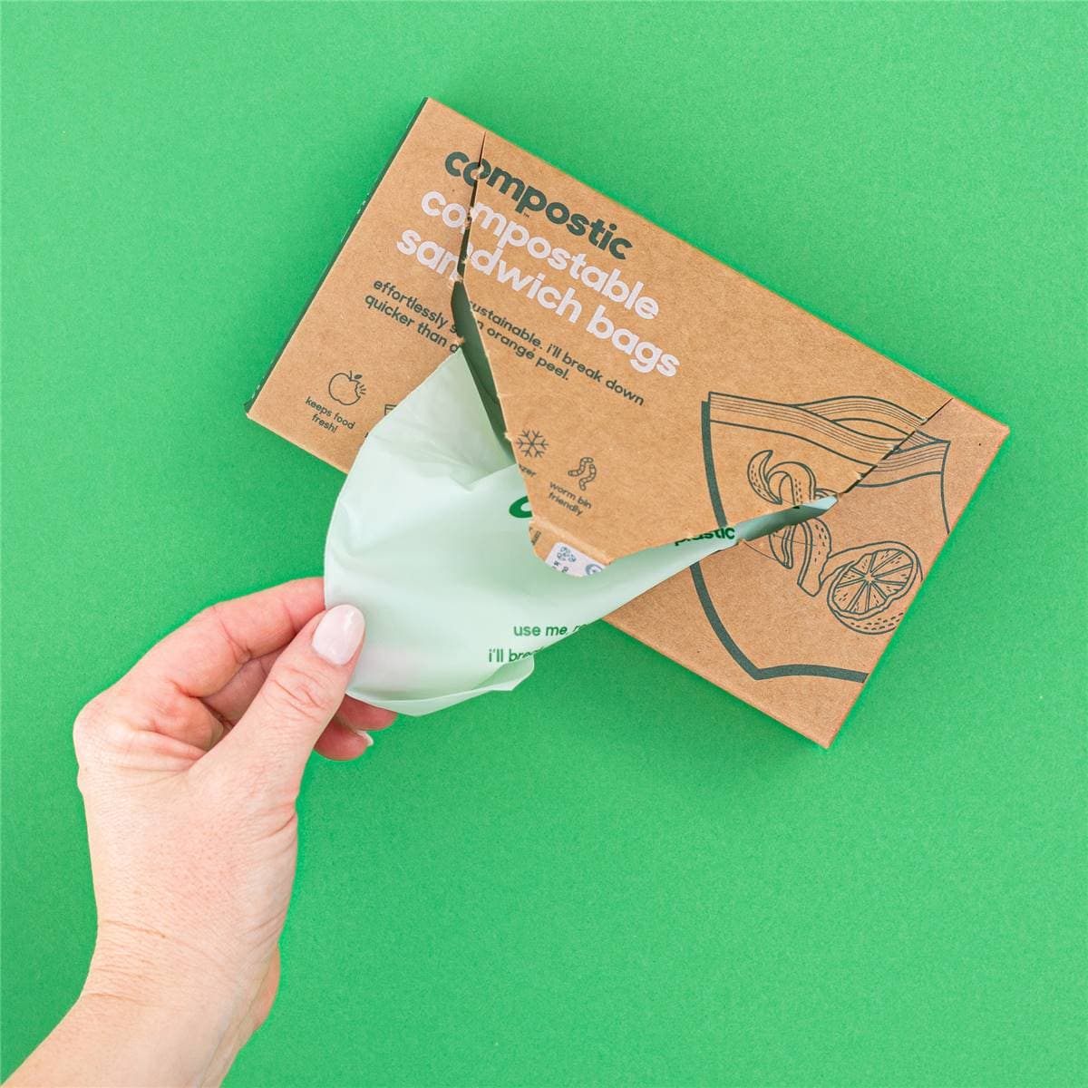 Compostic Compostable Sandwich Bags 15 Pack | Woolworths