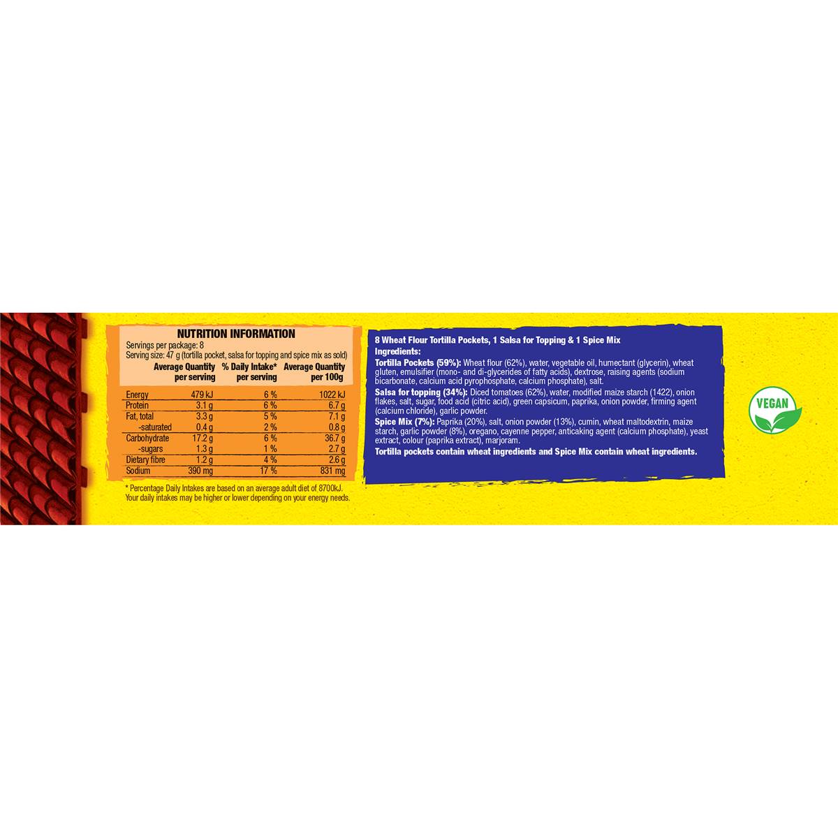 Old El Paso Tortilla Pockets Kit Original Mexican Style 375g | Woolworths