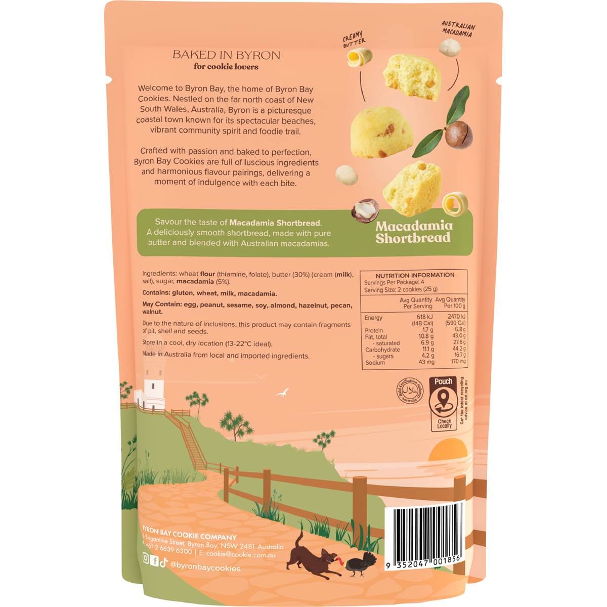 Byron Bay Cookies Macadmia Shortbread Bites 100g | Woolworths