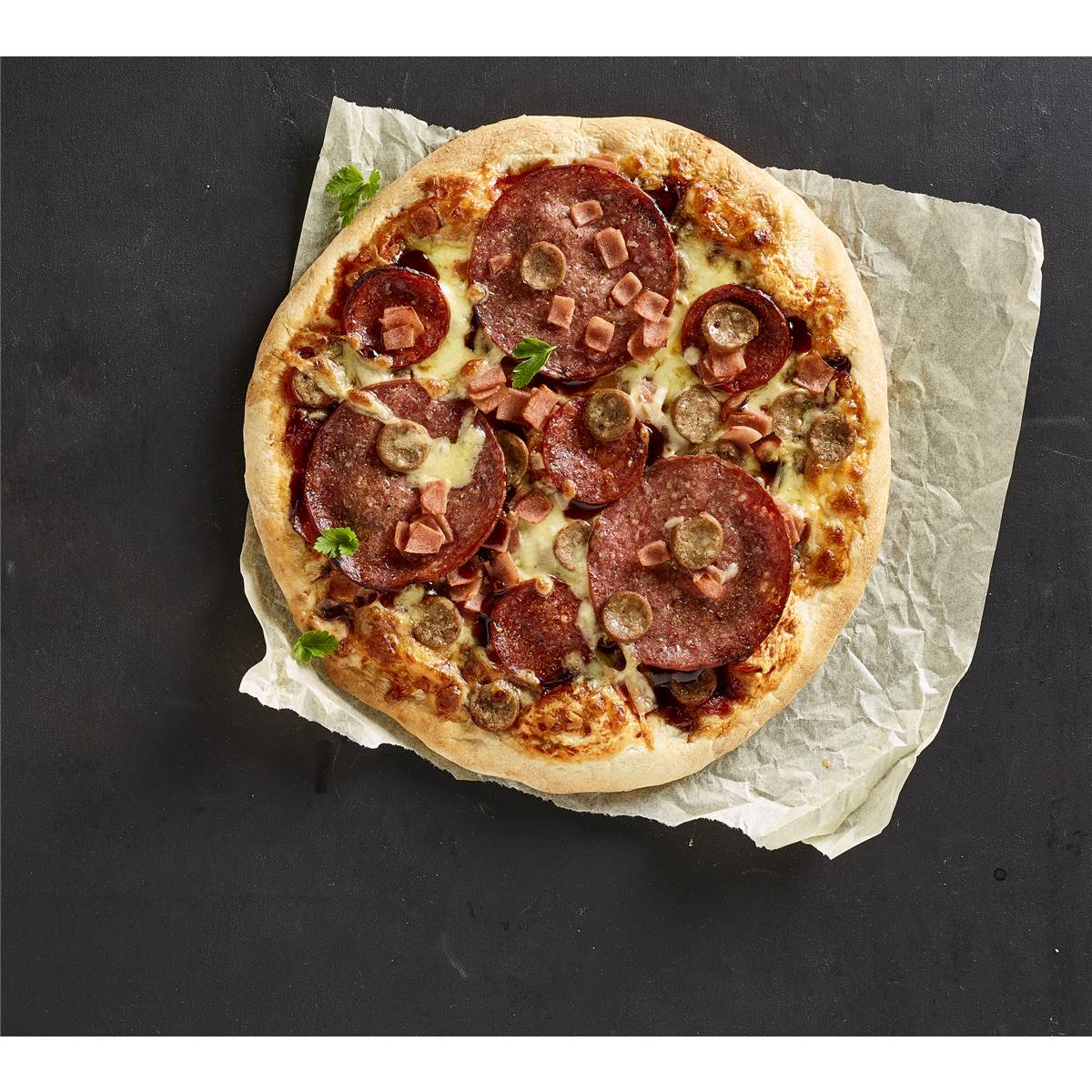 Picasso Kitchen Stone Baked Bbq Meat Deluxe Pizza 470g | Woolworths