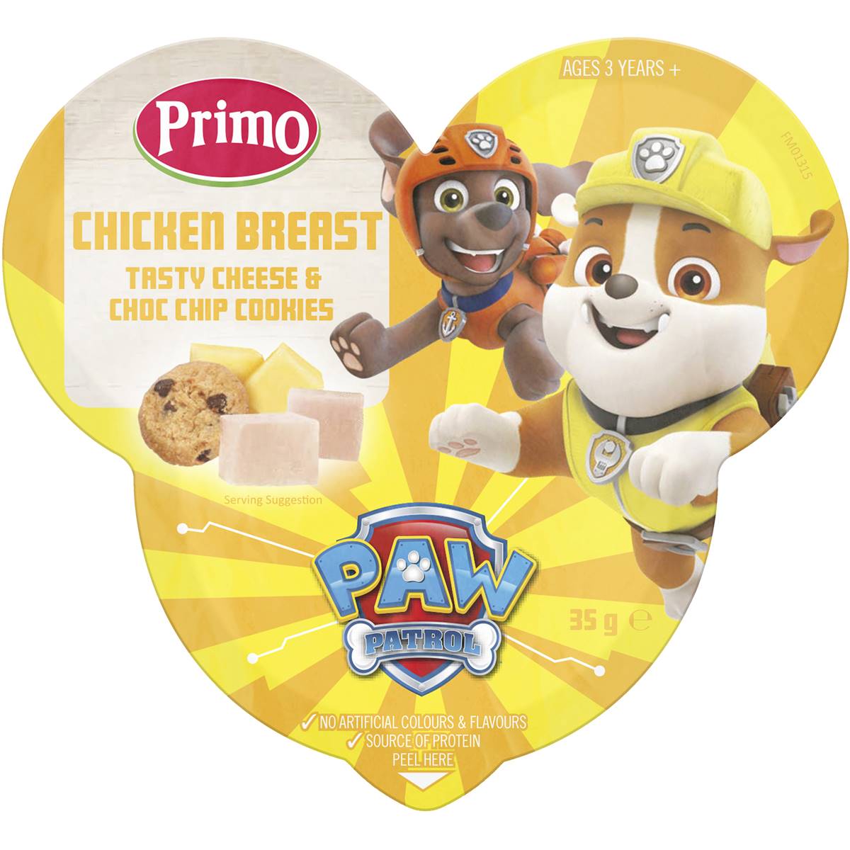 Primo Mini Mix Ups Paw Patrol Chicken Breast Cheese And Cookie 35g Woolworths