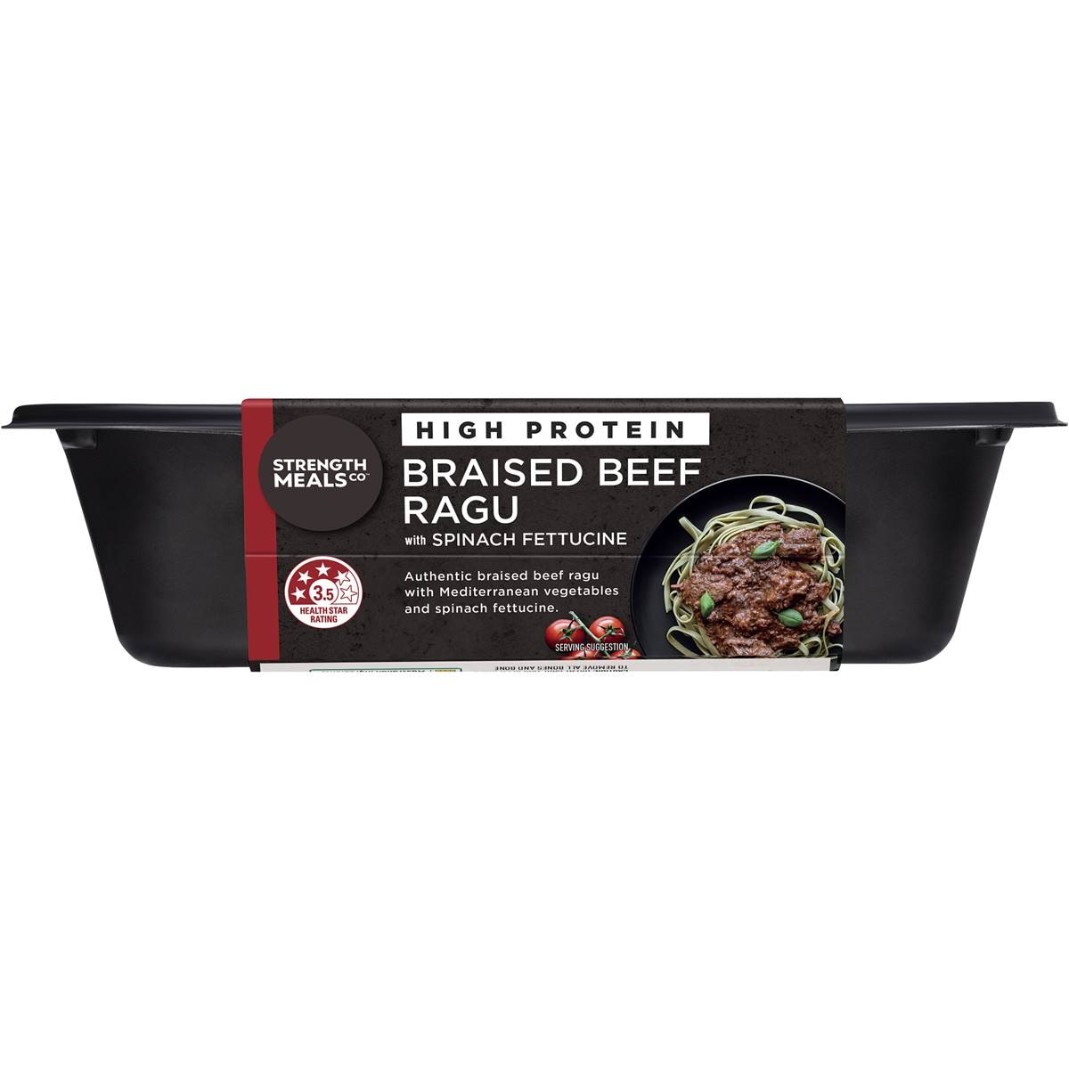 Strength Meals Co Braised Beef Ragu Chilled Meal 350g Woolworths