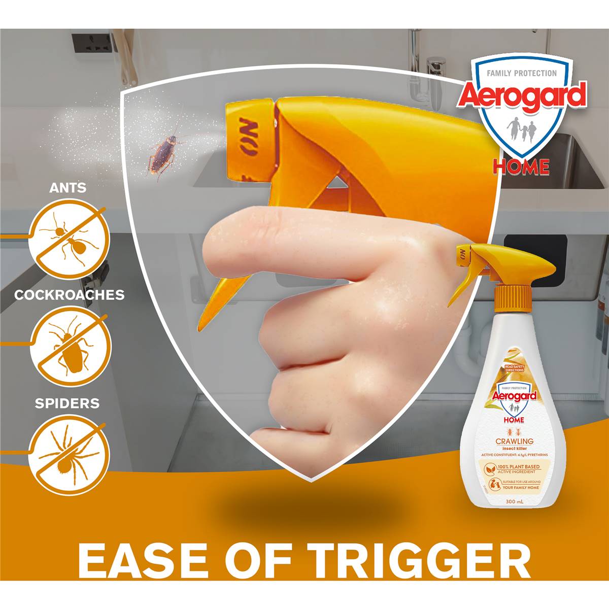 Aerogard Home Crawling Insect Killer Spray 300ml | Woolworths